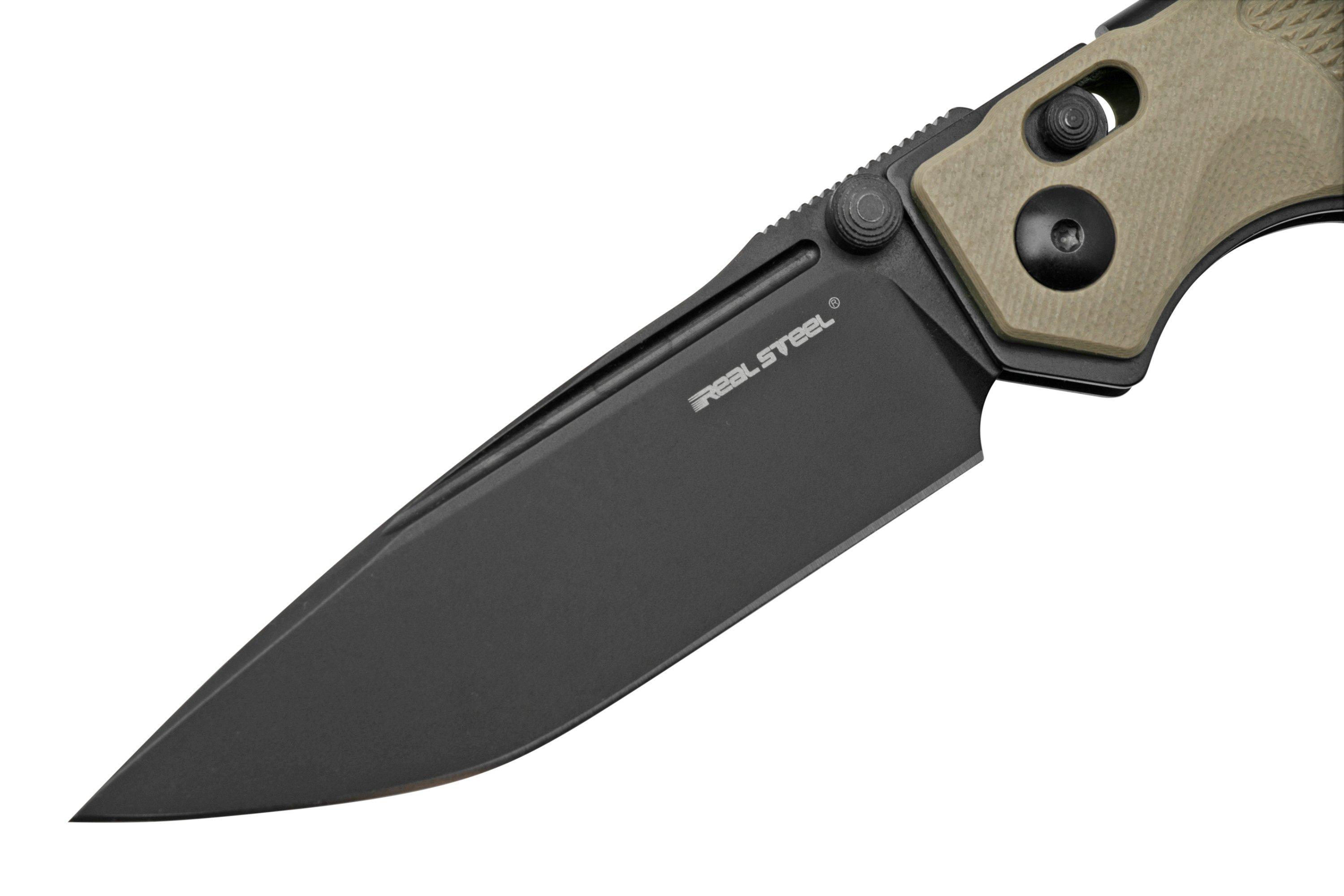 Nóż składany Real Steel Sacra TAC 7712C, K110 Plain Coyote G10 | Zalety ...