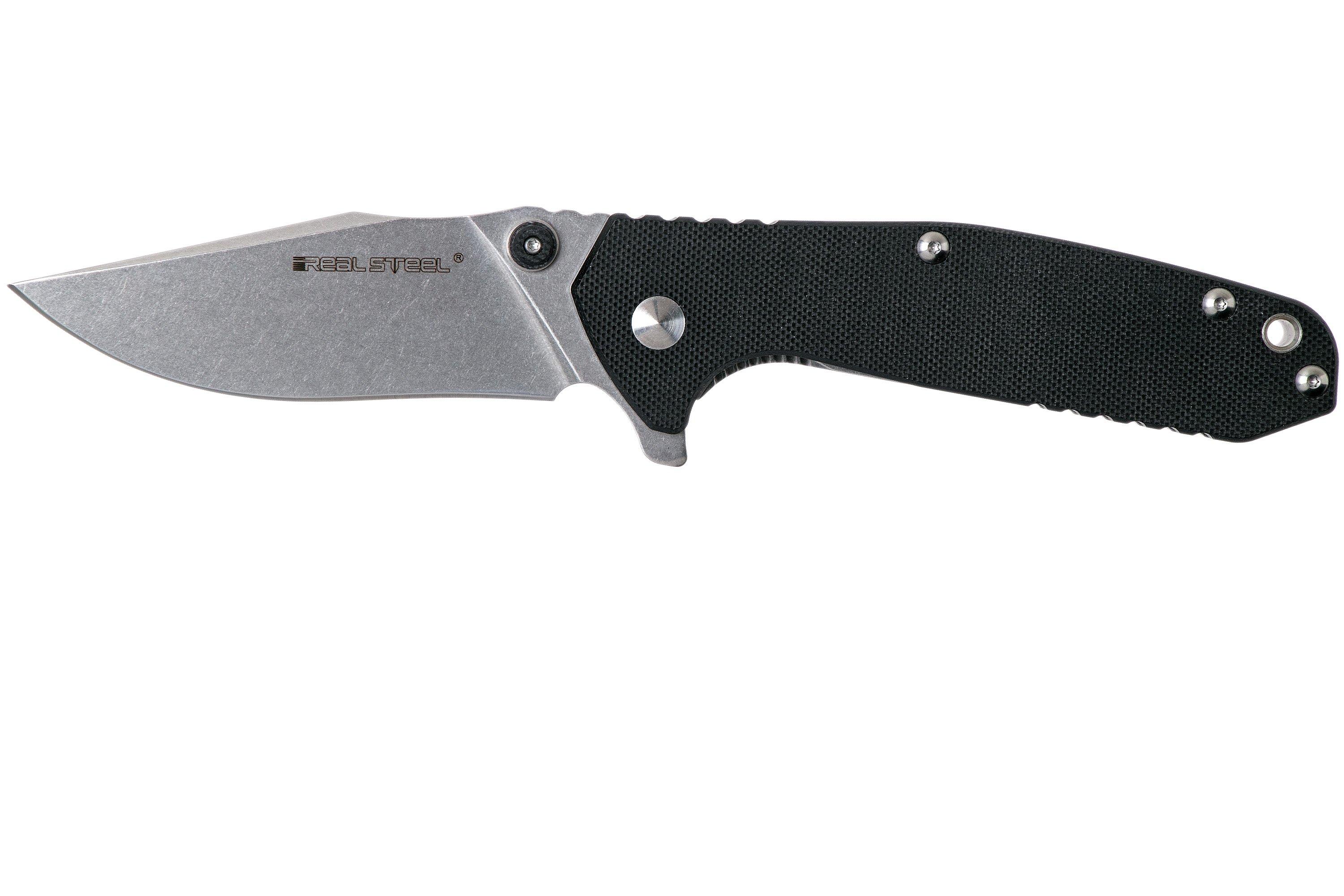 Real Steel H5 Gerfalcon Black 7751 pocket knife | Advantageously ...