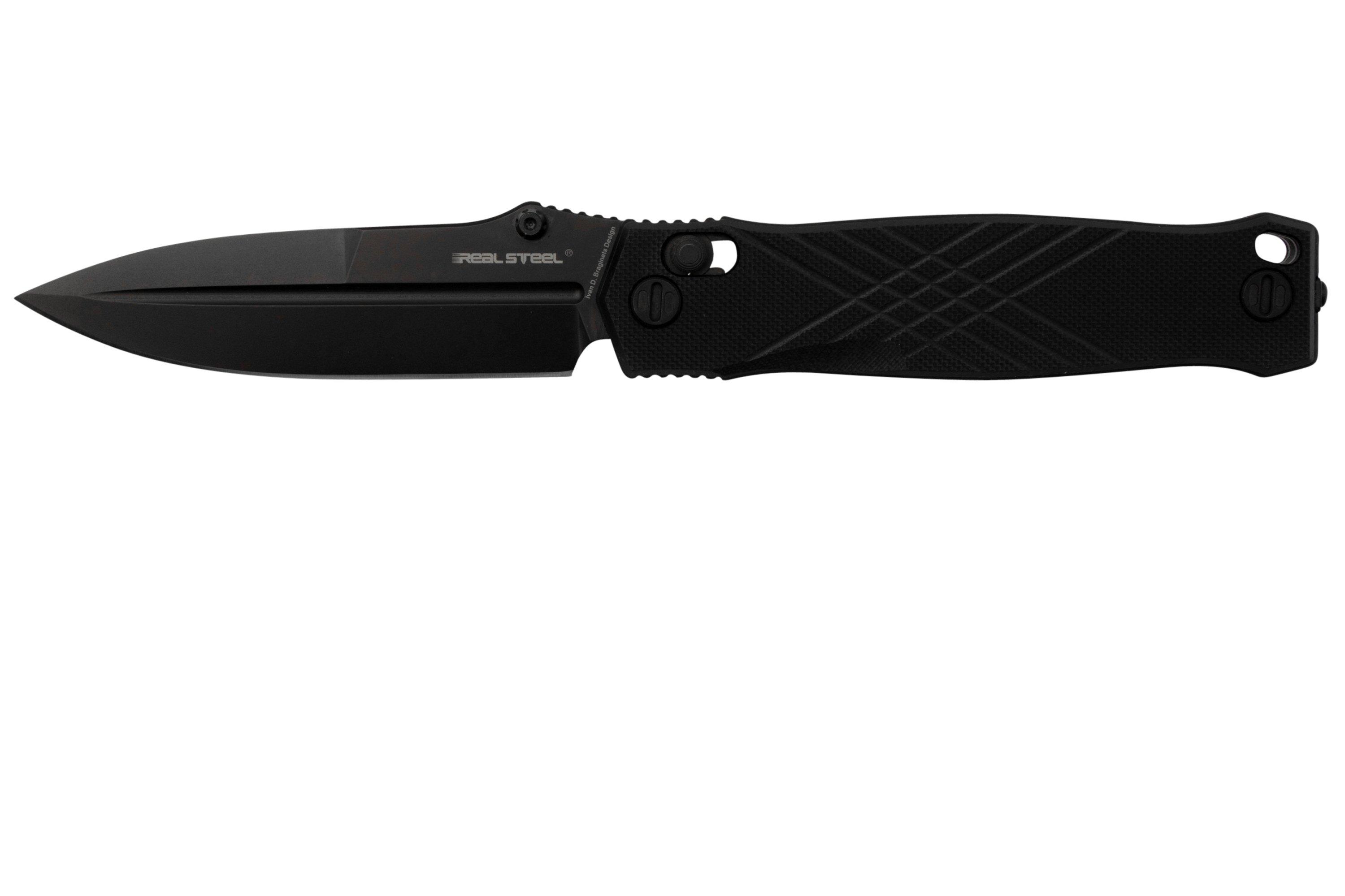 Real Steel Muninn 7752B Black G10, Black VG-10, pocket knife ...