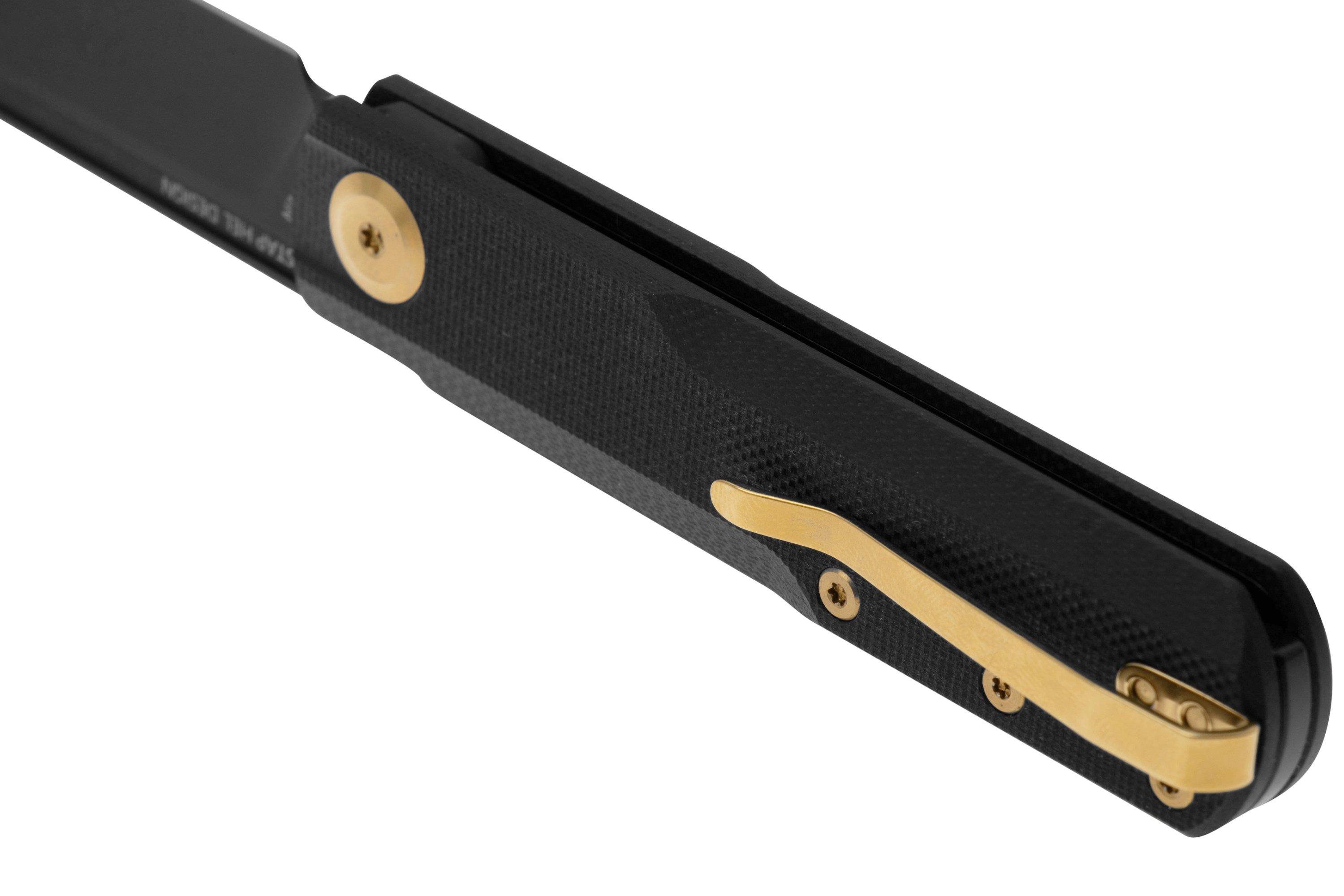 Real Steel G-Tanto EDC 7801BB Black PVD Nitro-V, Black G10, slipjoint ...