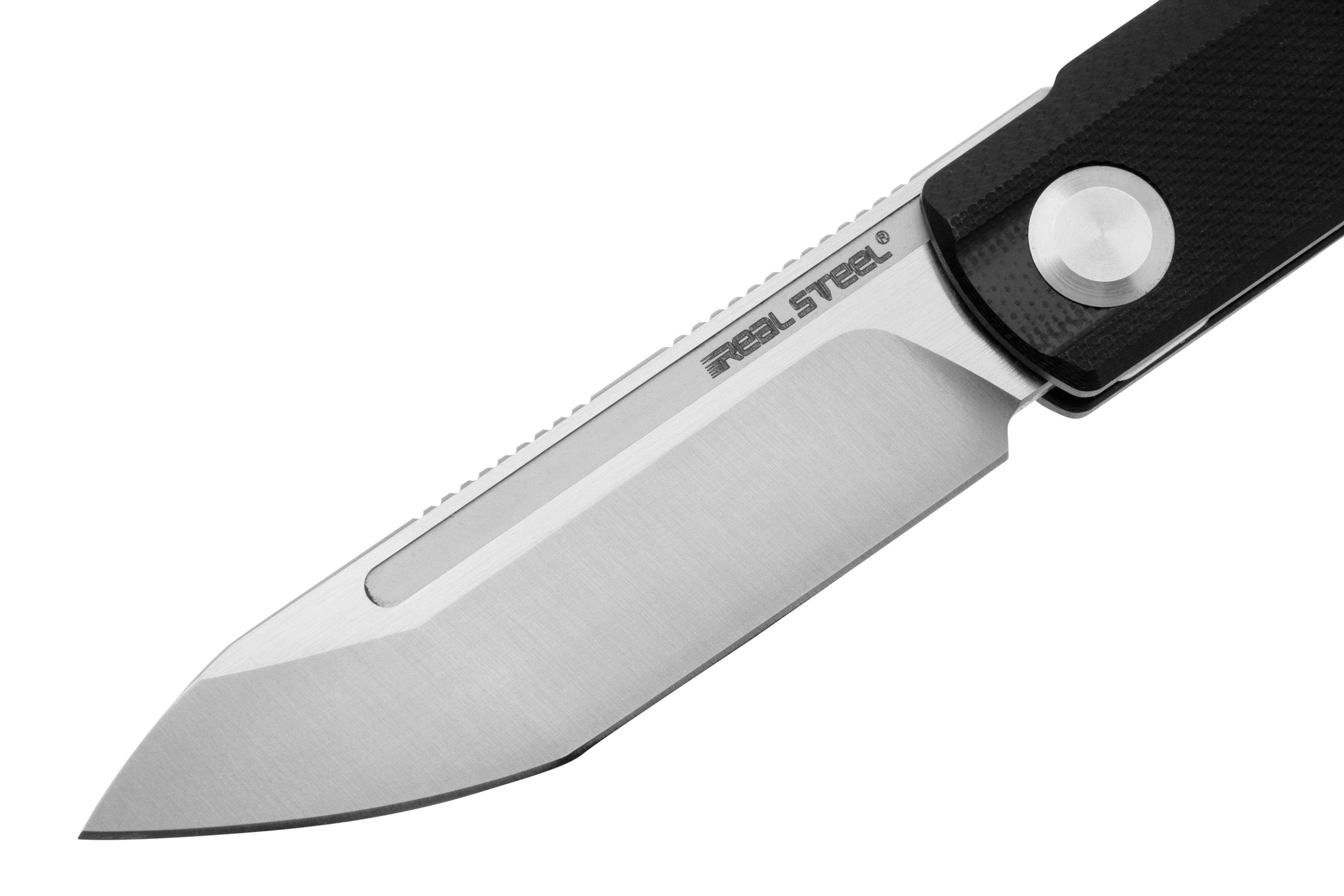 Real Steel G-Tanto EDC 7801BS Satin Nitro-V, Black G10, slipjoint ...