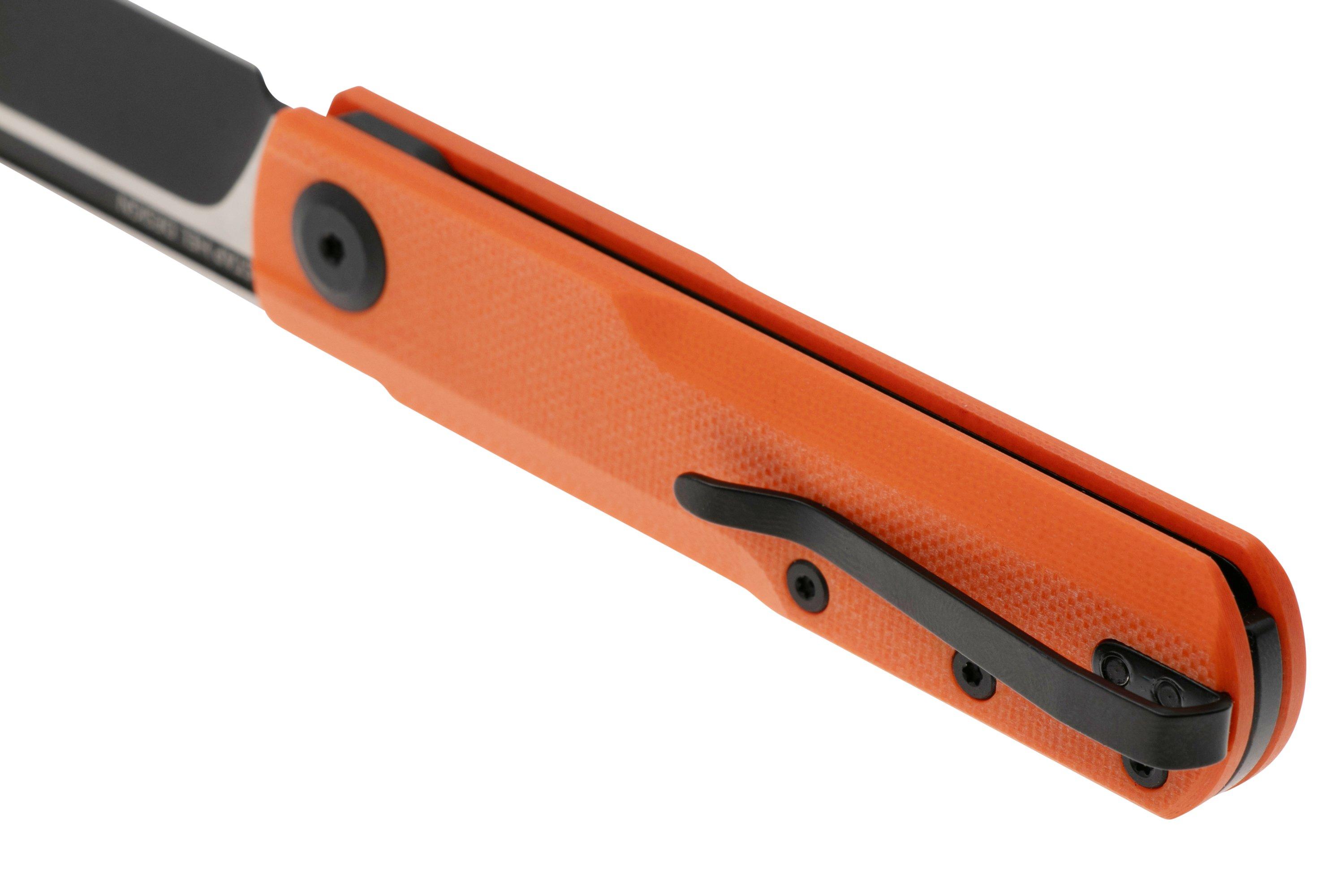 Real Steel G-Tanto EDC 7801OB Two-Tone Finish Nitro-V, Orange G10 ...