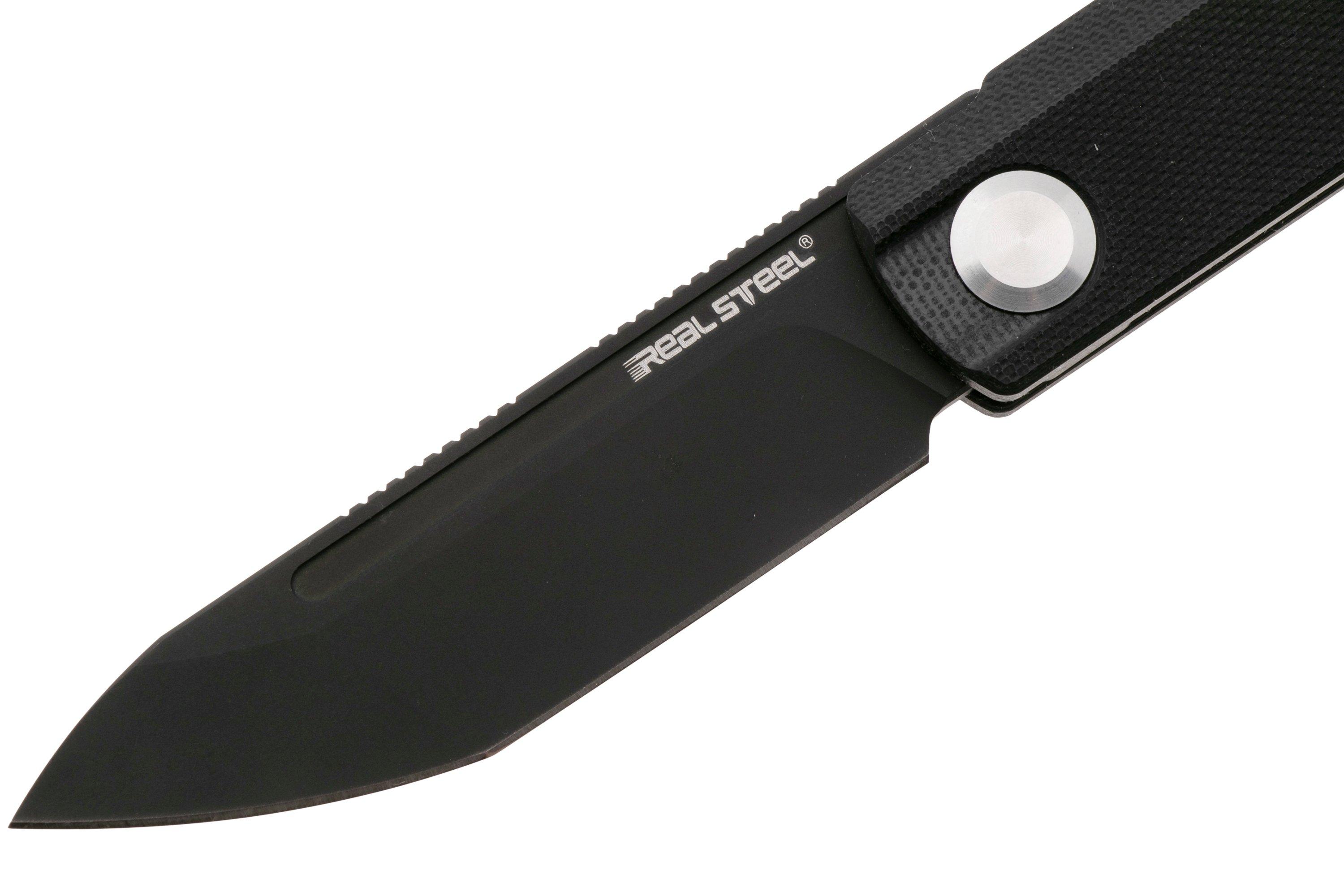 Real Steel G-Tanto EDC 7801SB PVD Nitro-V, Black G10, coltello da tasca ...
