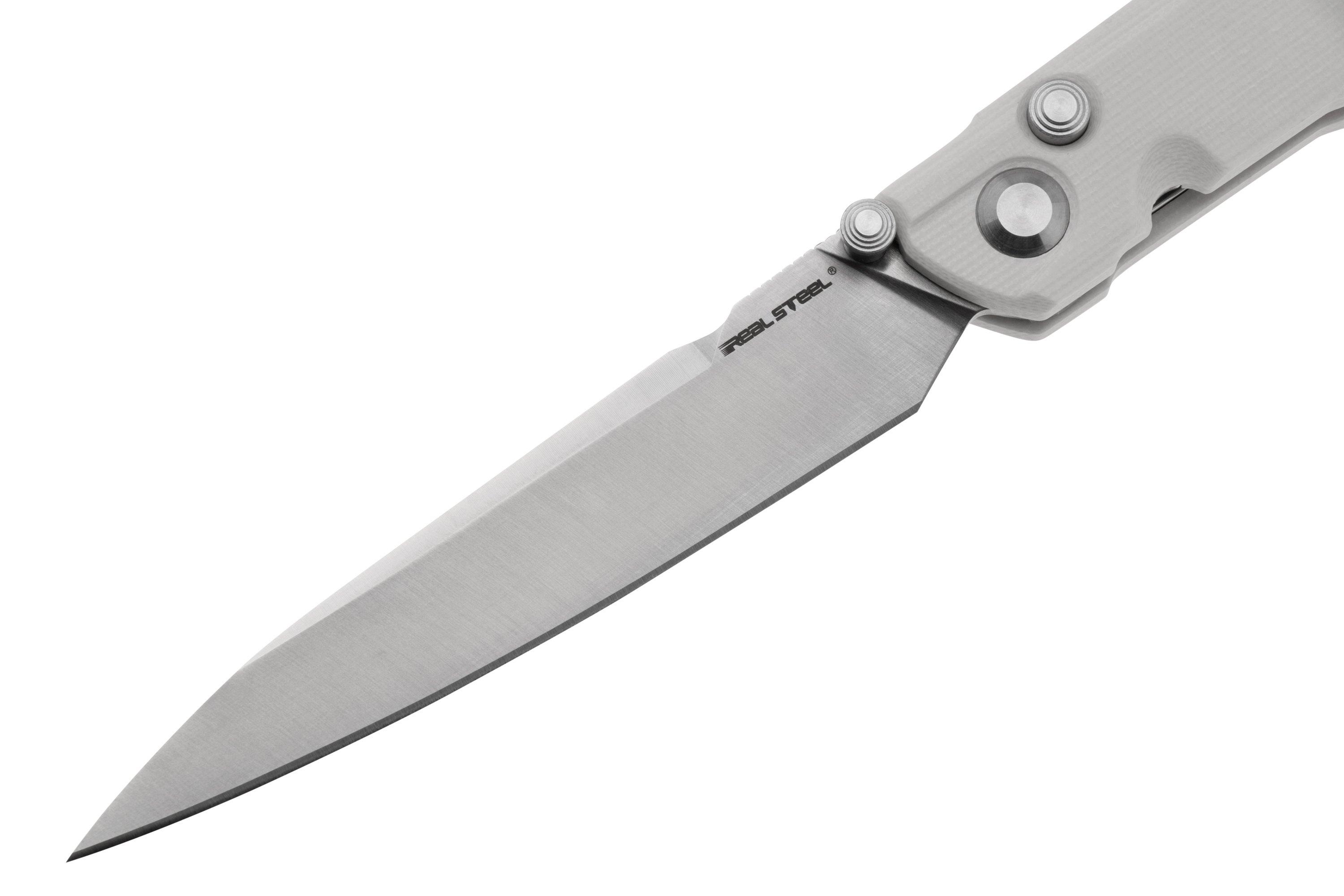 Real Steel G5 Metamorph Button Lock 7831I Satin 14C28N, Ivory G10 ...