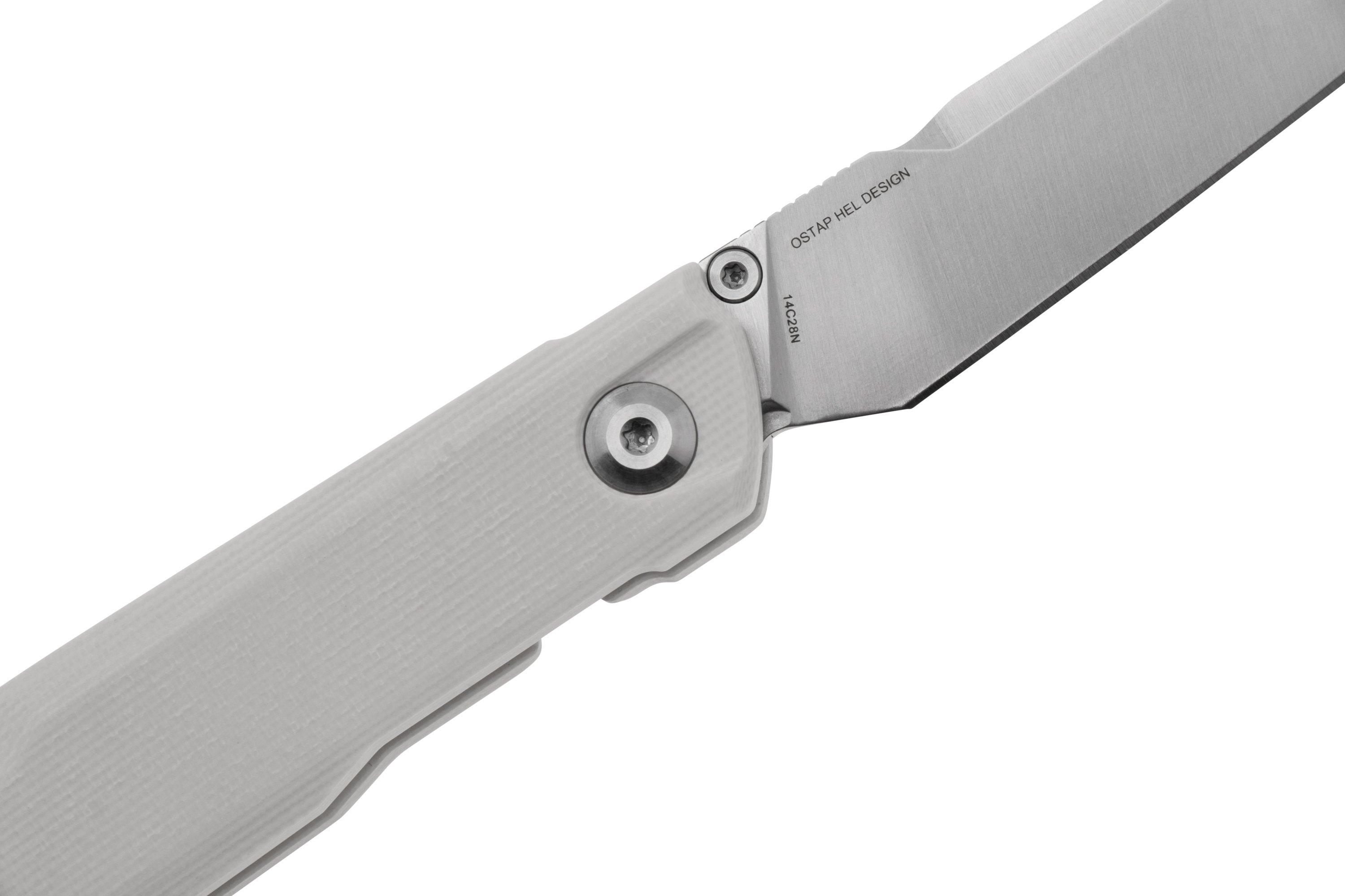 Real Steel G5 Metamorph Button Lock 7831I Satin 14C28N, Ivory G10 ...