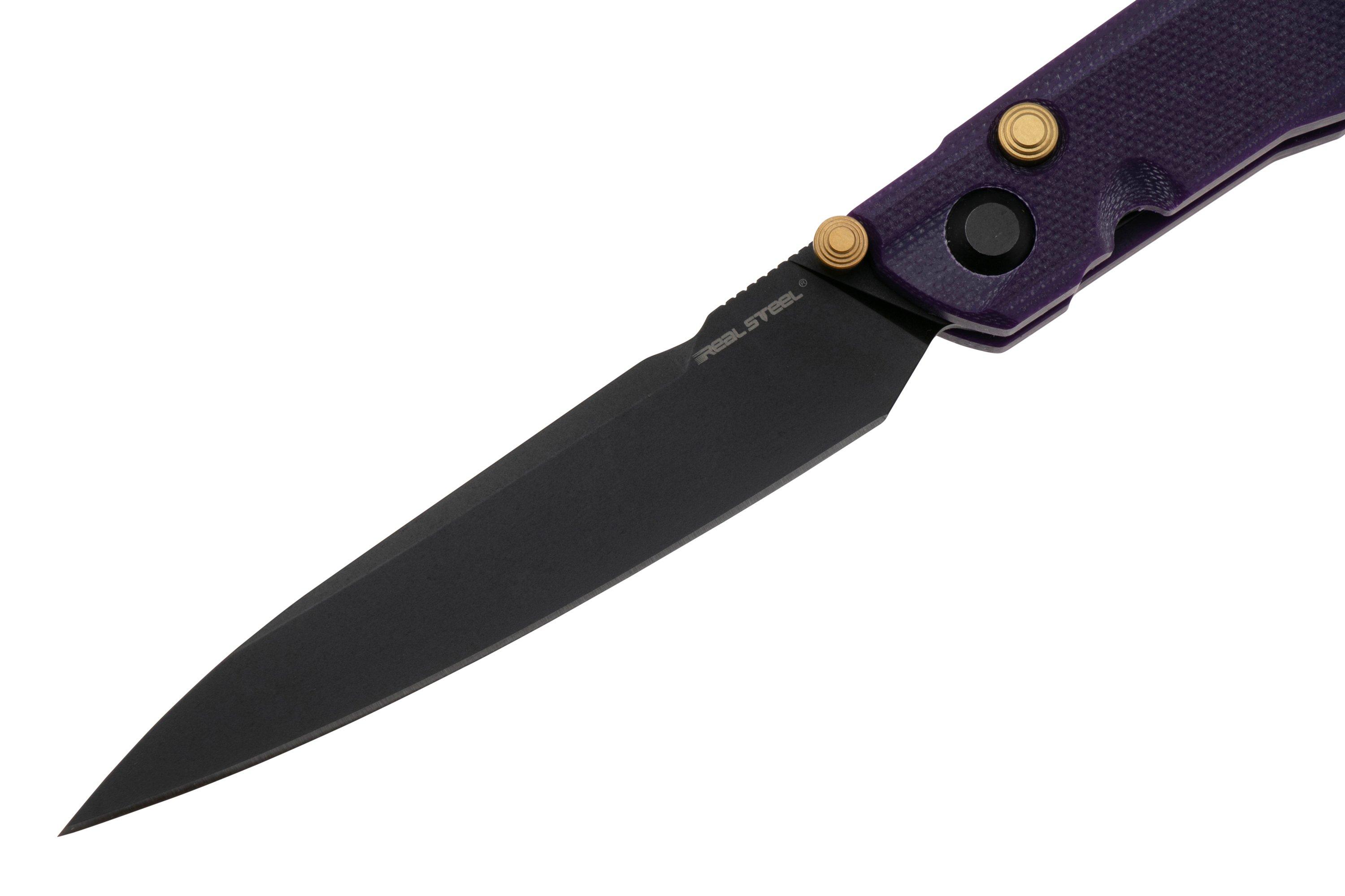 Real Steel G5 Metamorph Button Lock 7832P Black 14C28N, Purple G10 ...