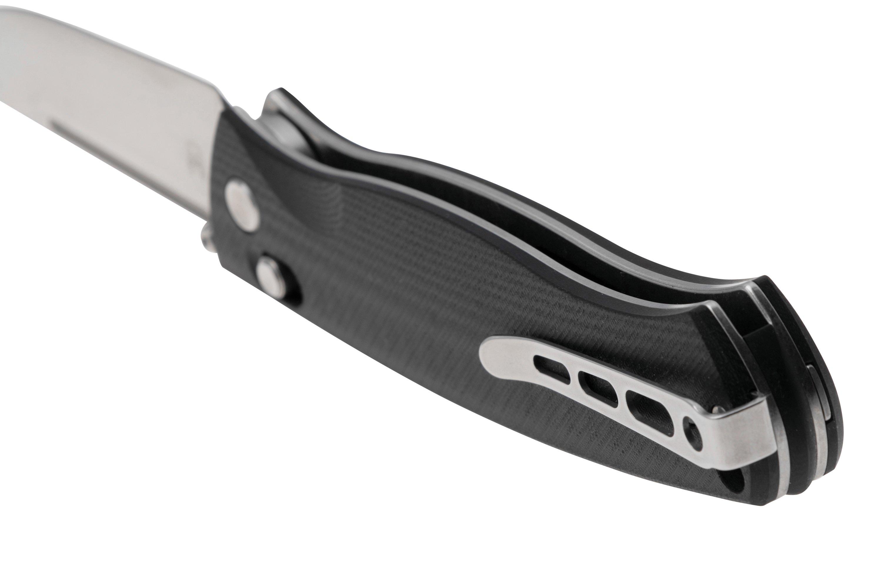 Real Steel Pathfinder FFG 7851BS, Stonewash, Black G10 pocket knife ...