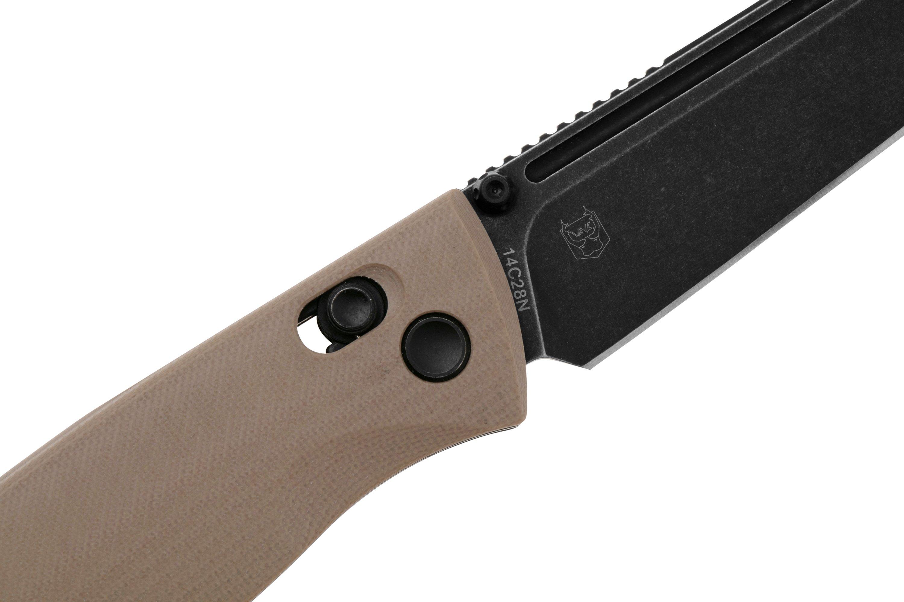 Real Steel Pathfinder FFG 7851CB Blackwashed 14C28N, Coyote G10, pocket ...