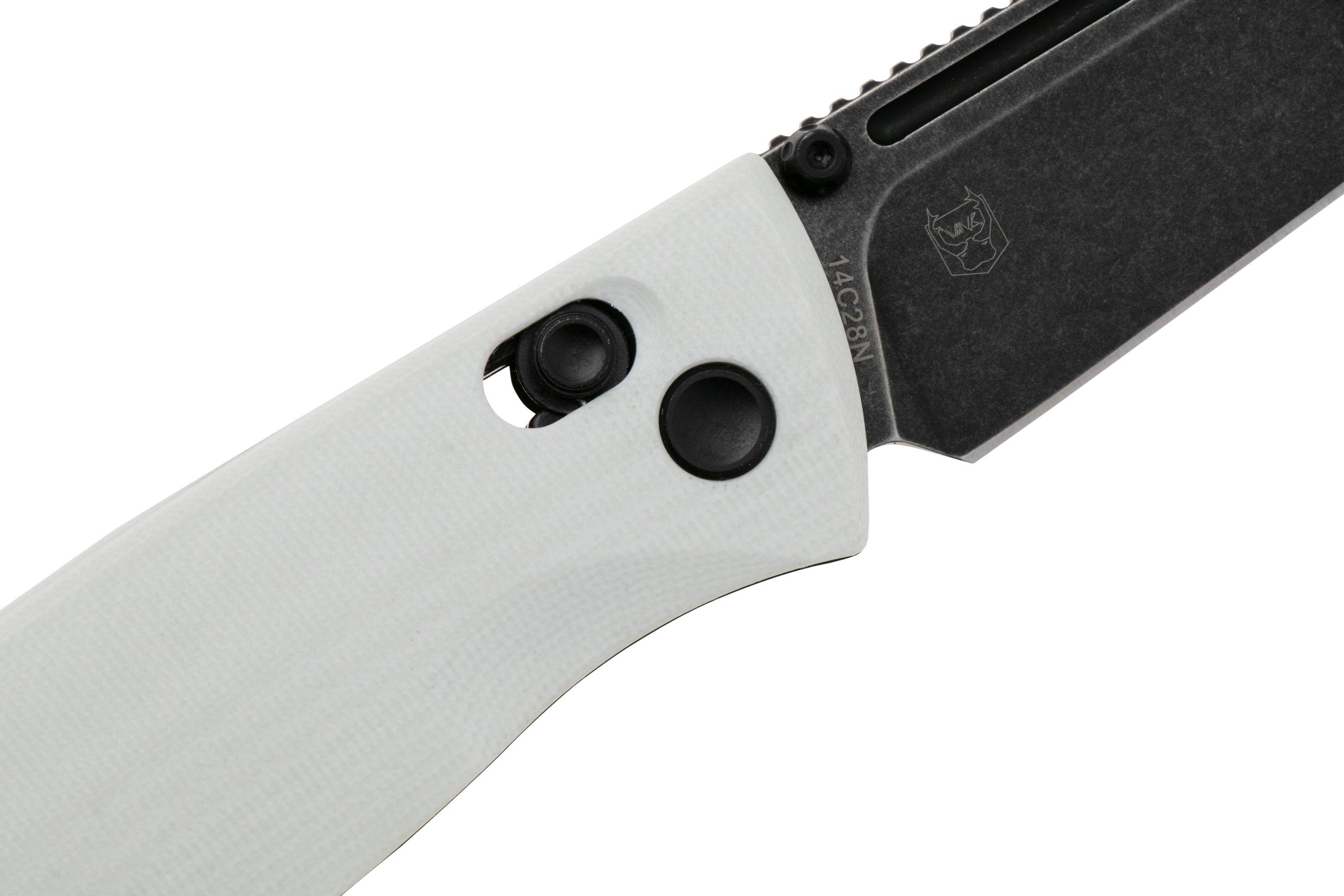 Real Steel Pathfinder FFG 7851WB Blackwashed 14C28N, White G10, pocket ...