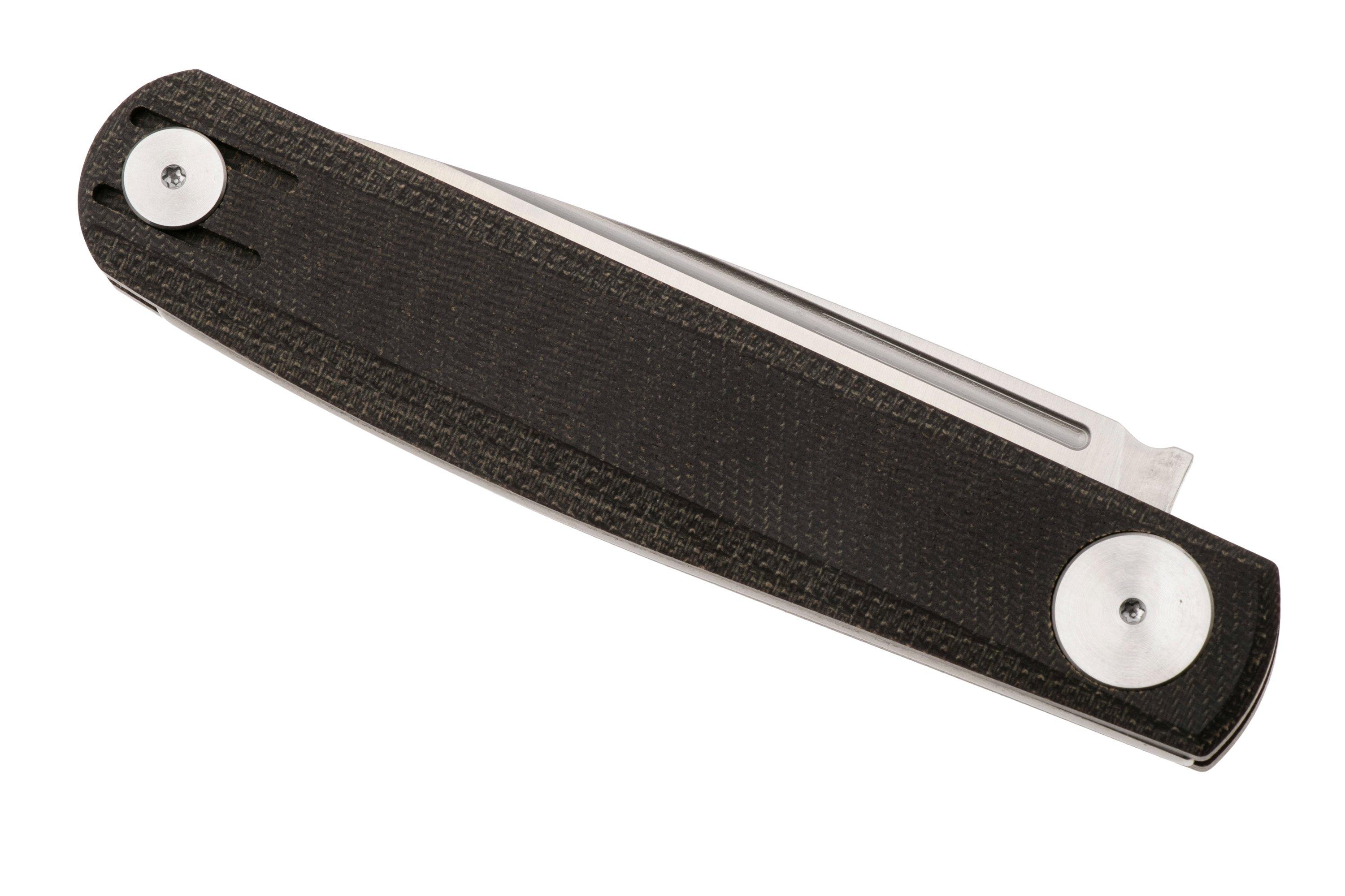 Nóż składany Real Steel G-Slip Compact 7865BM Satin VG10, Black Micarta ...