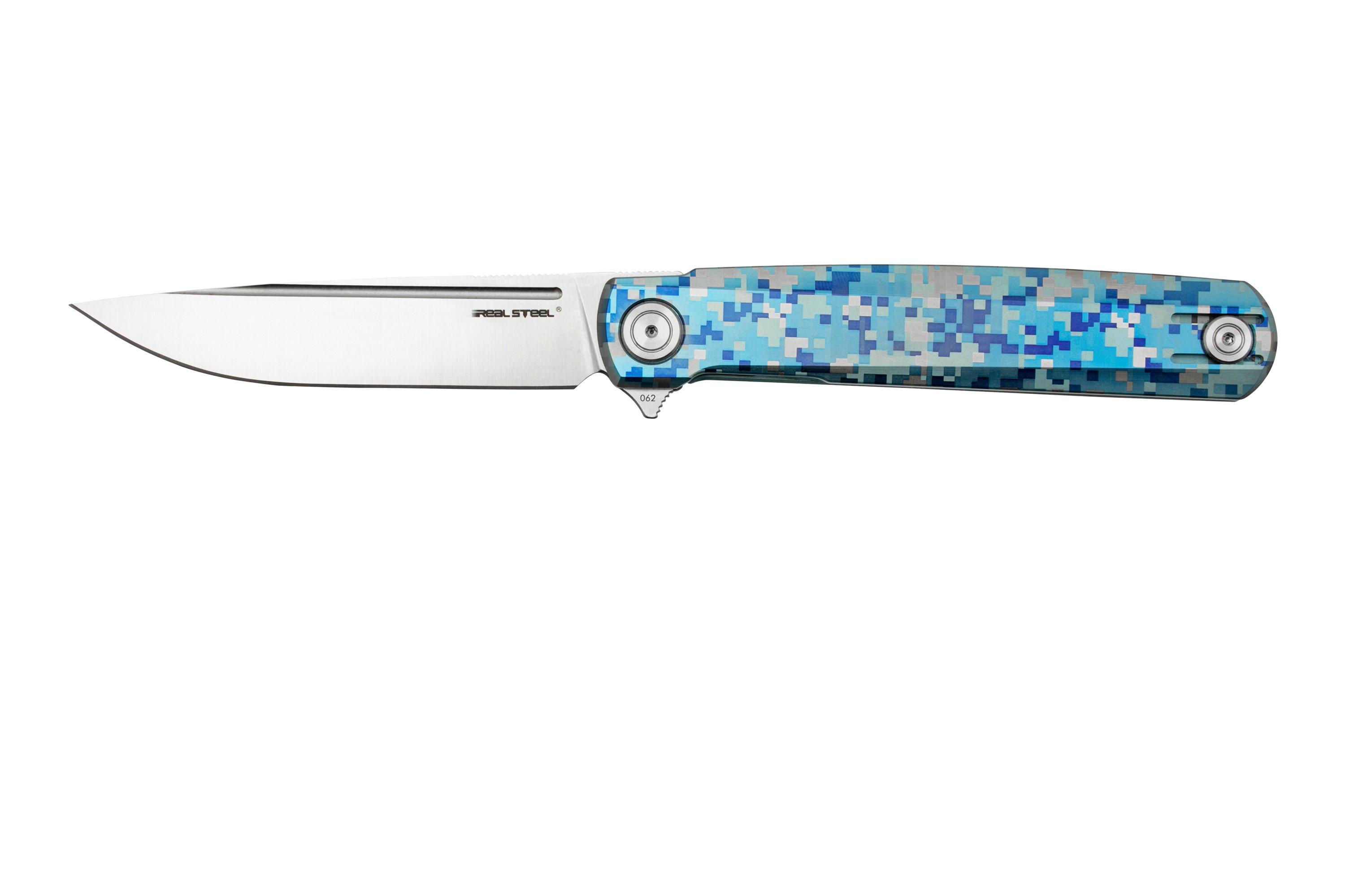 Real Steel G-Frame Blue Digicamo 7874TC09 pocket knife, Ostap Hel ...