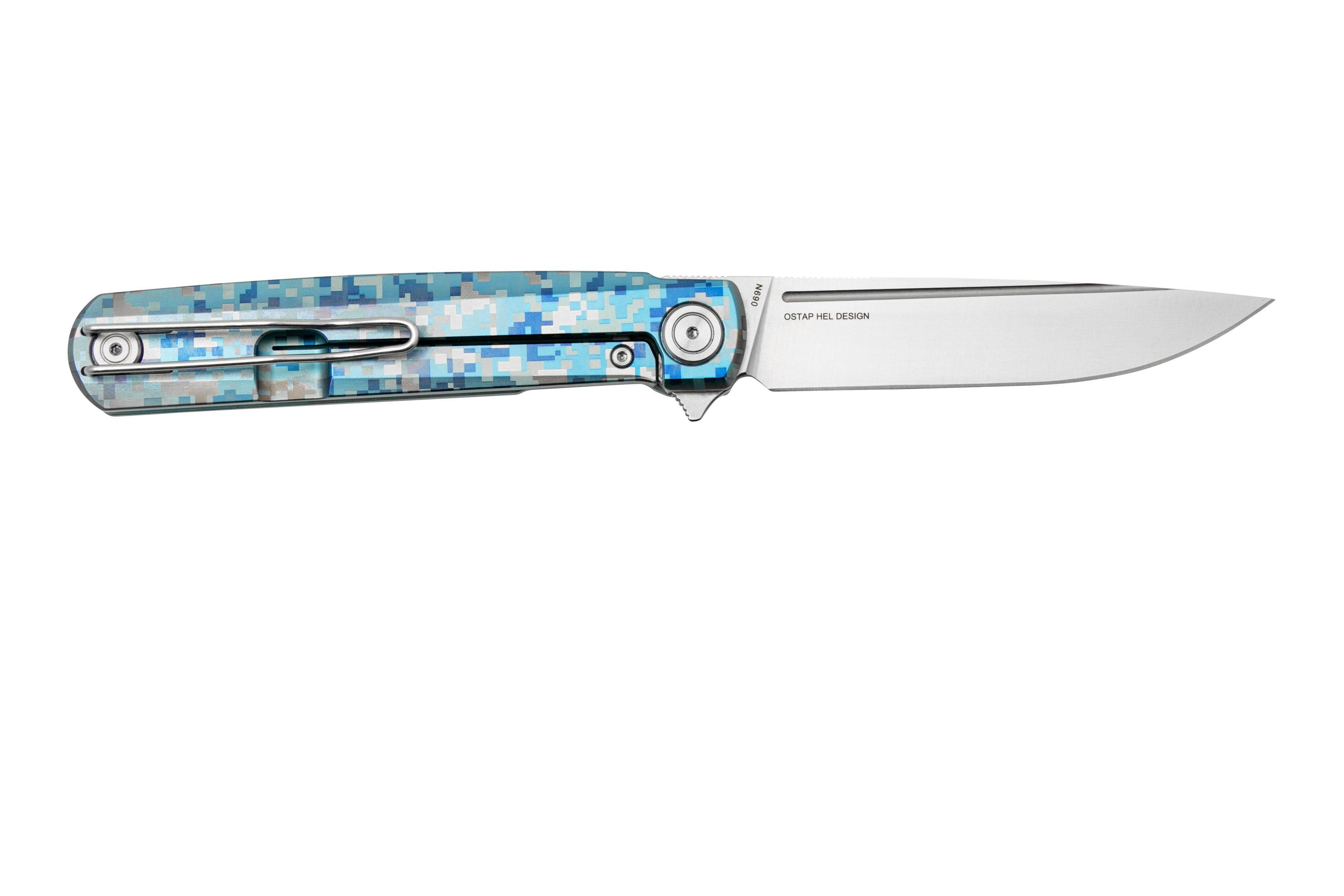 Real Steel G-Frame Blue Digicamo 7874TC09 navaja, diseño Ostap Hel ...