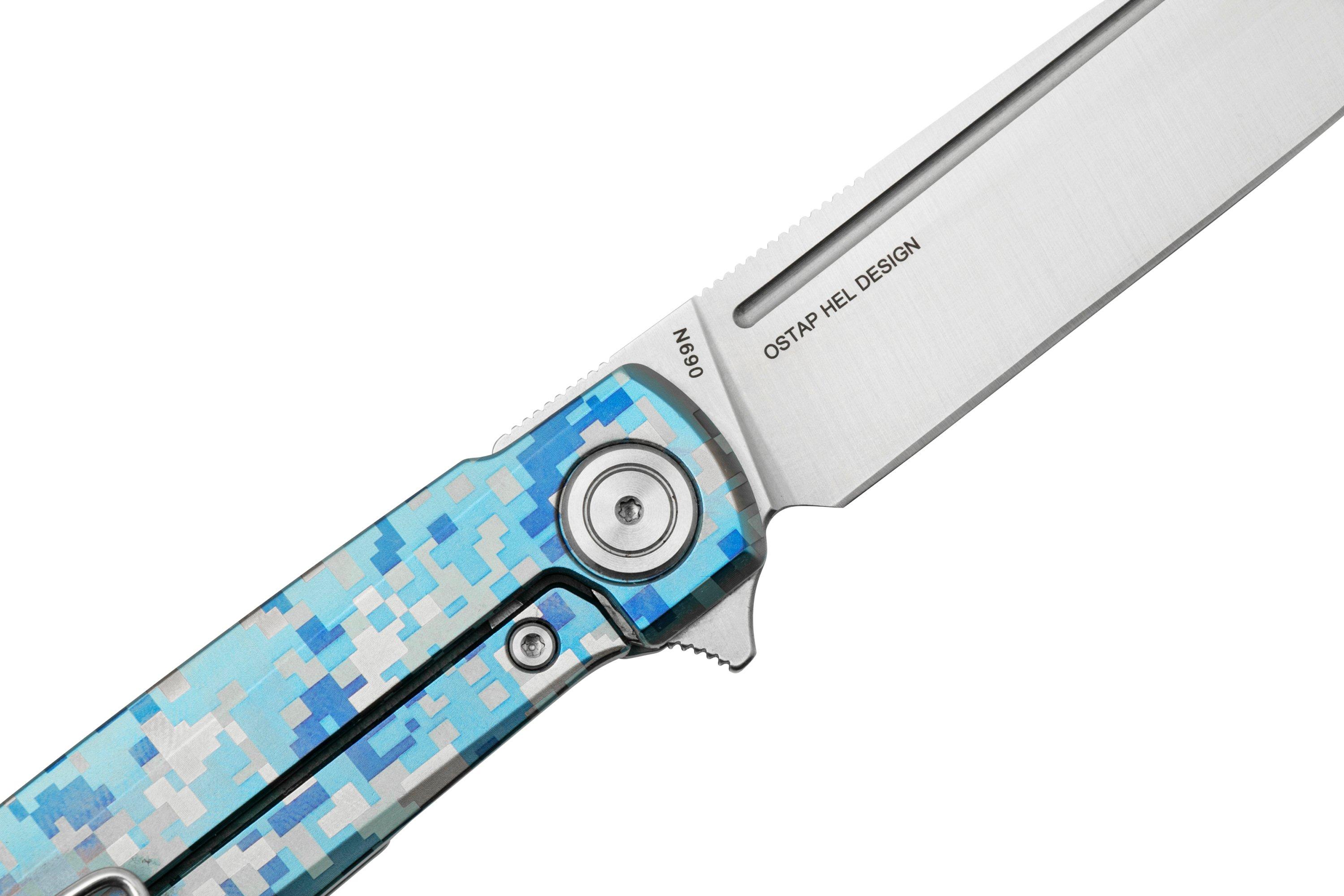 Real Steel G-Frame Blue Digicamo 7874TC09 pocket knife, Ostap Hel ...