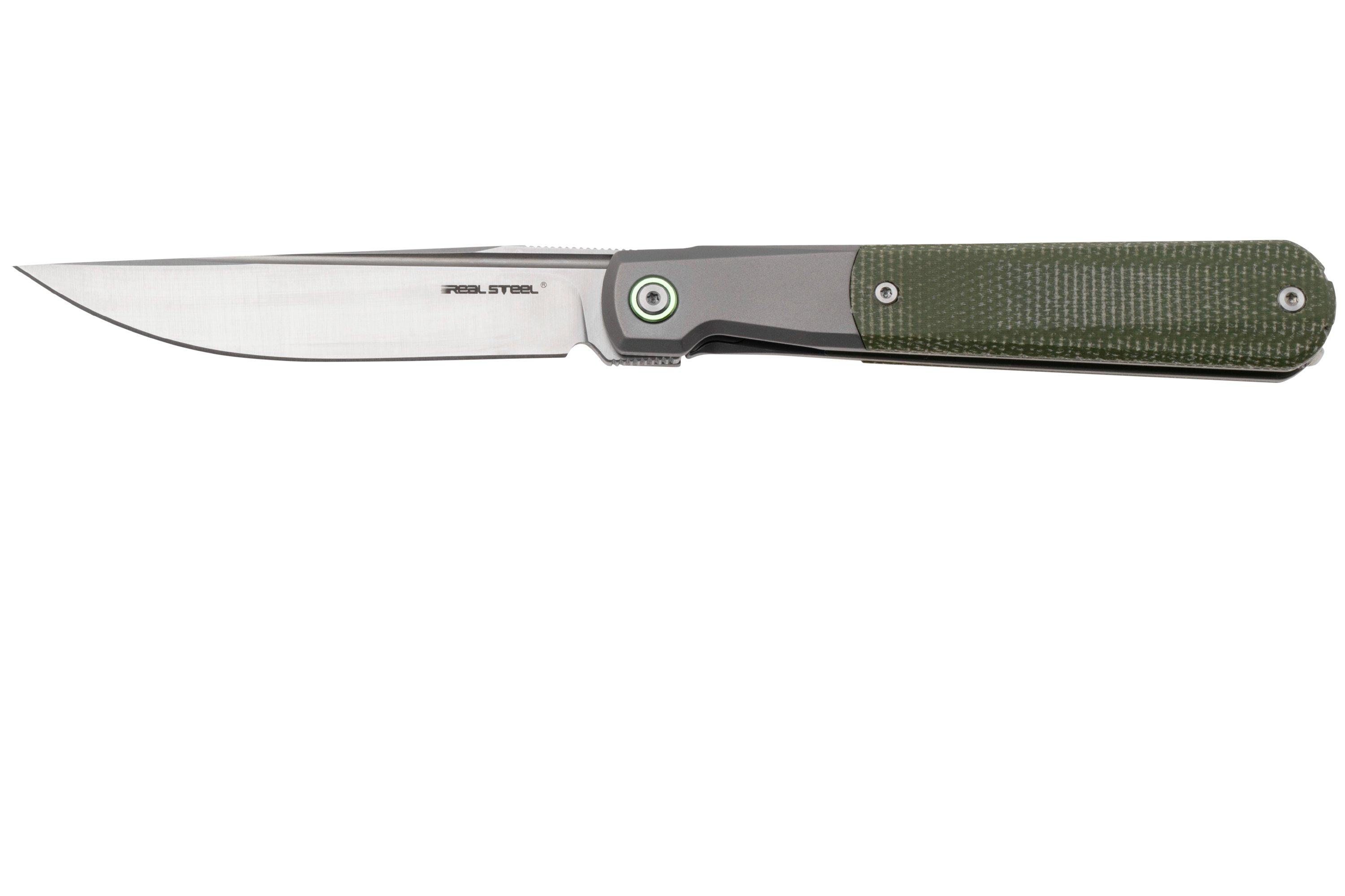Real Steel Barlow RB-7 7891 CPM S35VN, Green Micarta pocket knife, Ostap Hel design ...