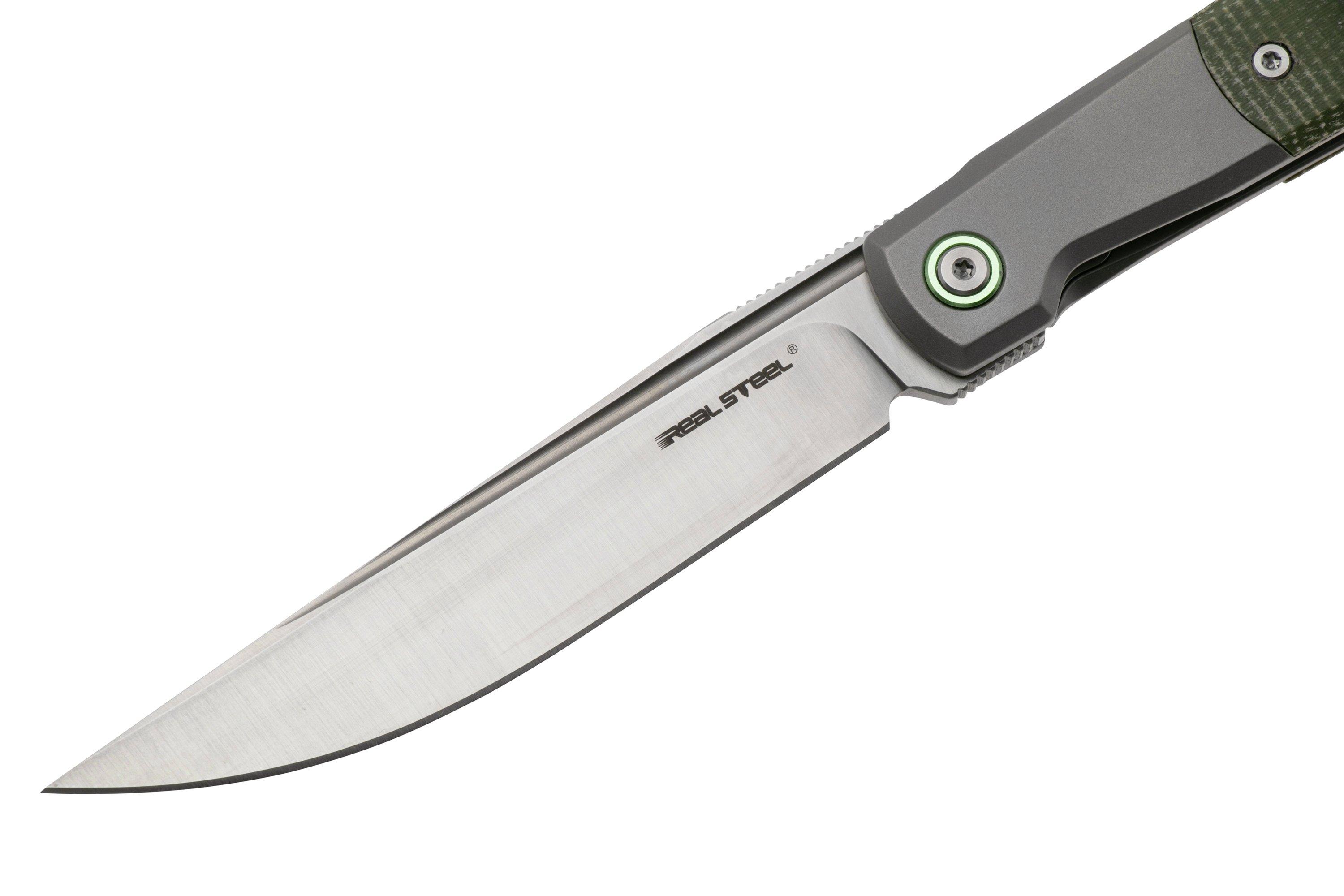 Real Steel Barlow RB-7 7891 CPM S35VN, Green Micarta pocket knife ...