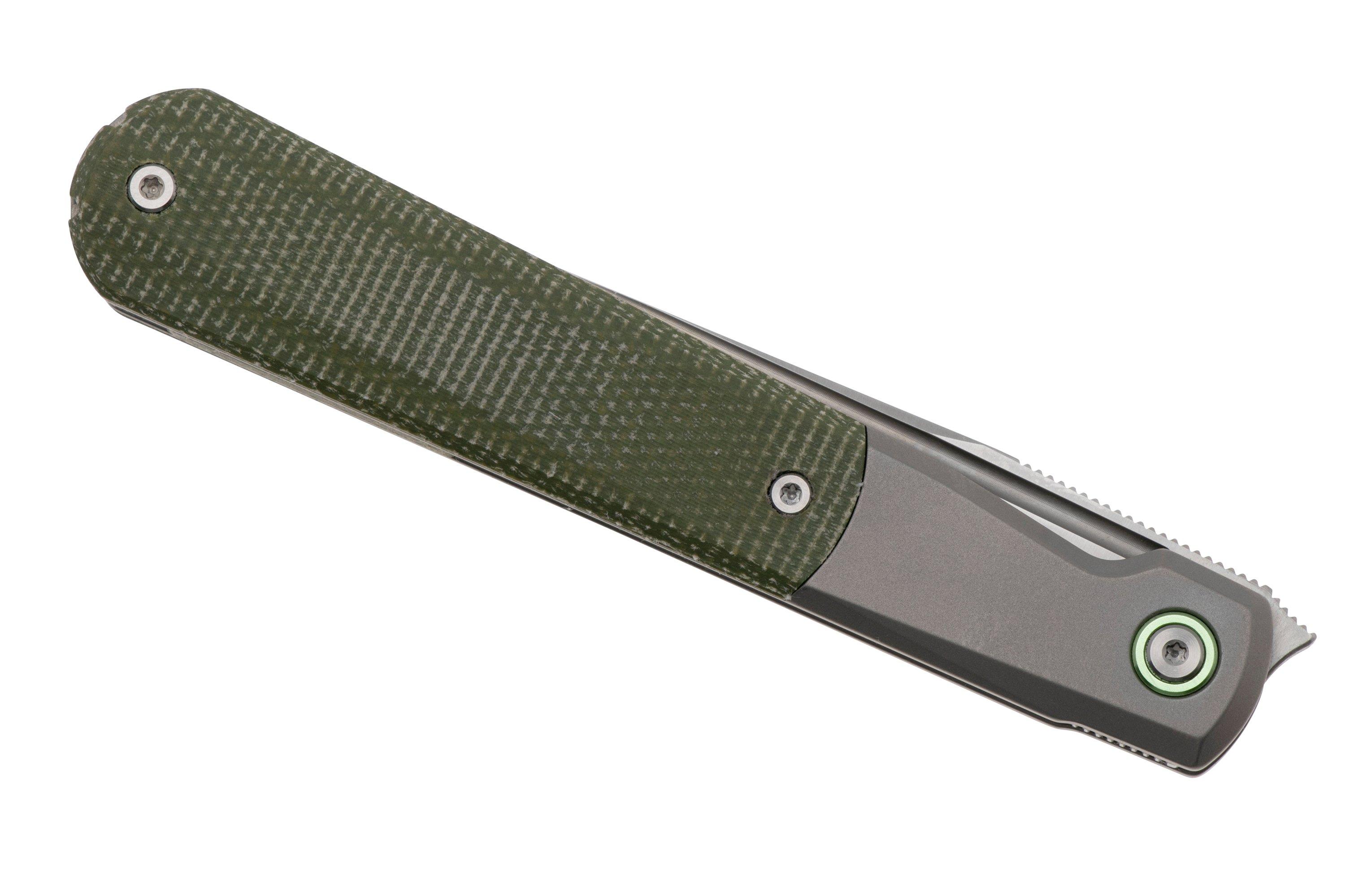 Real Steel Barlow RB-7 7891 CPM S35VN, Green Micarta pocket knife ...