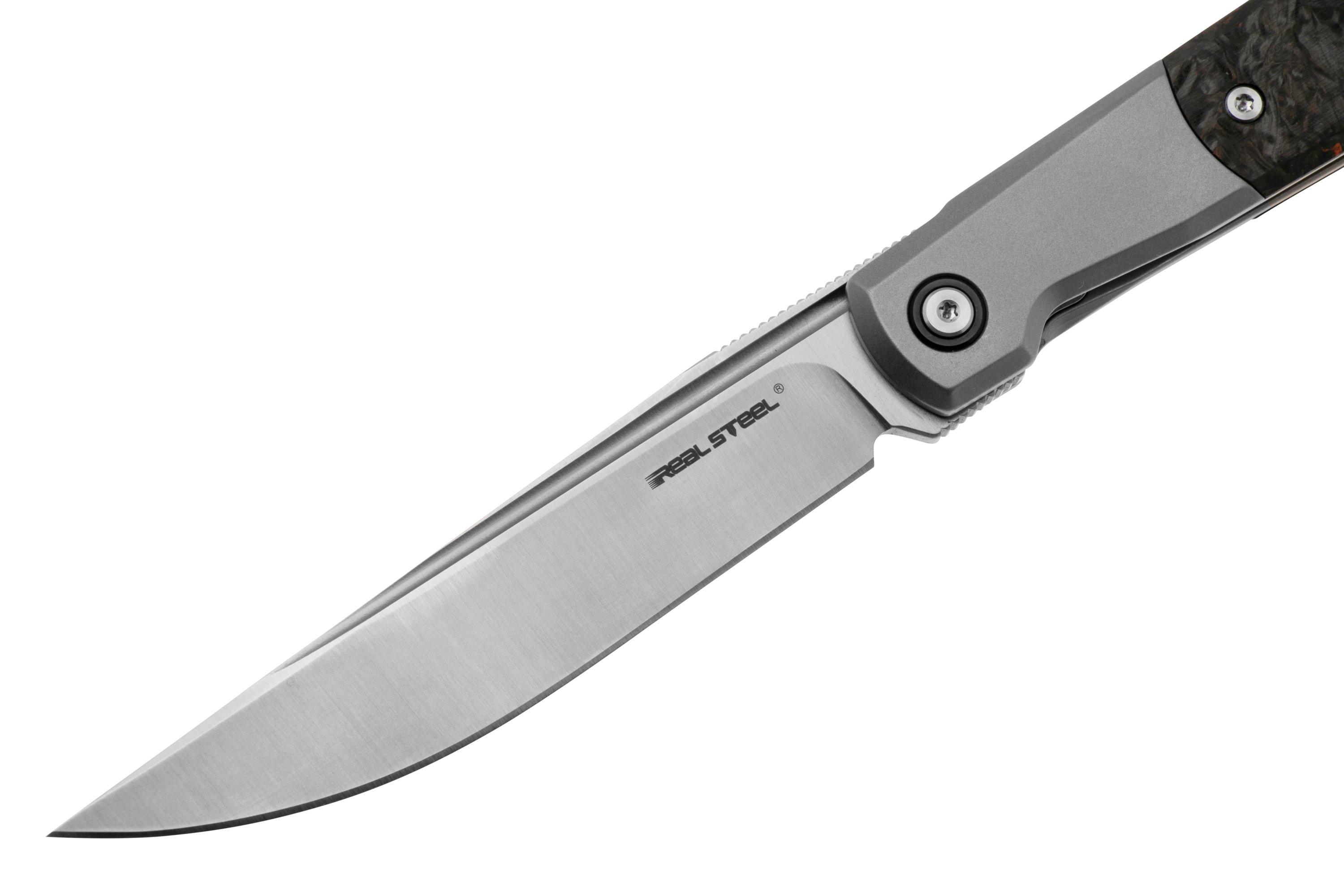 Real Steel Barlow RB-7 7895 CPM S35VN, FatCarbon Dark Matter Orange ...