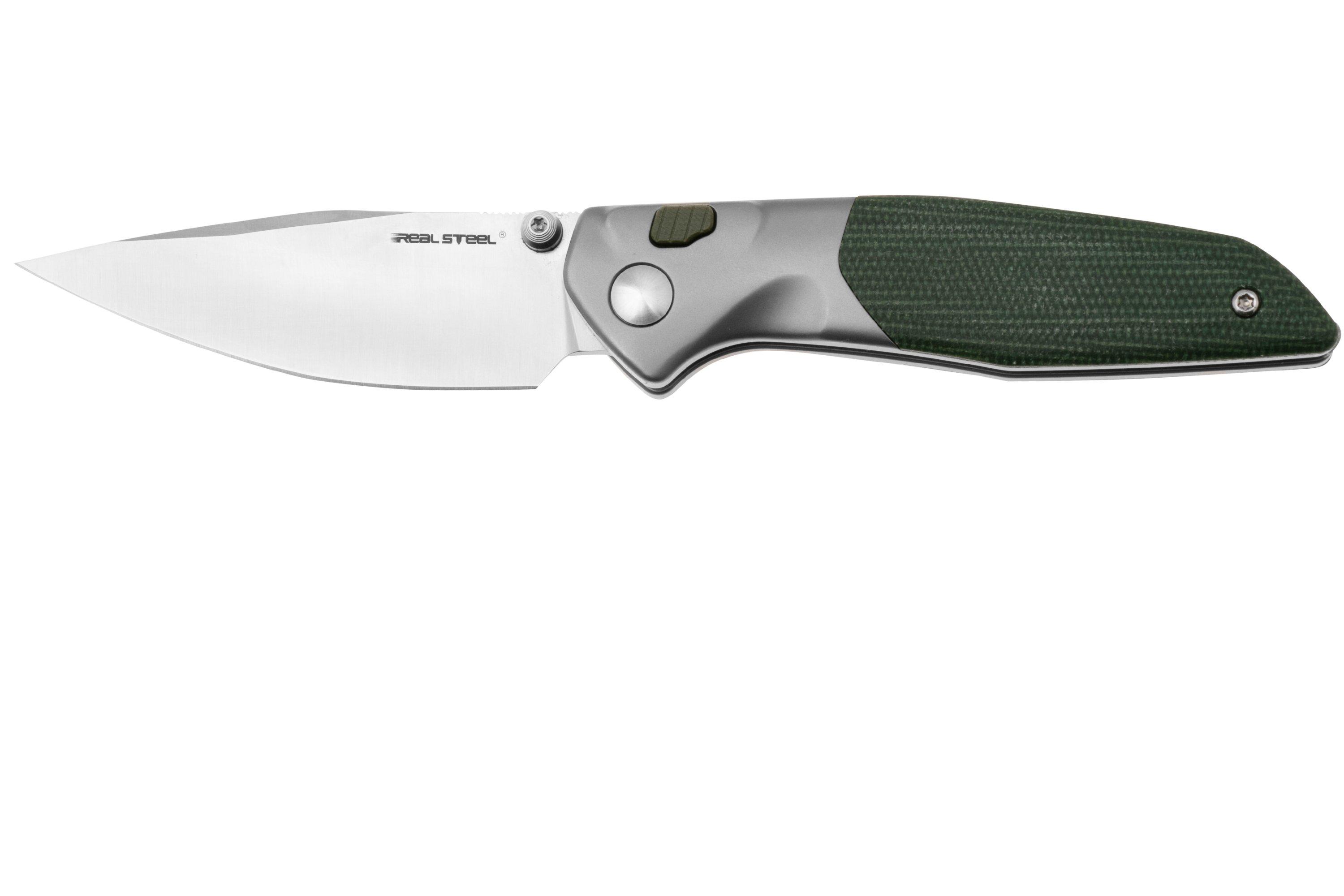 Real Steel Hoeft 7901GM Satin S35VN, Green Micarta zakmes, Austin Fox ...
