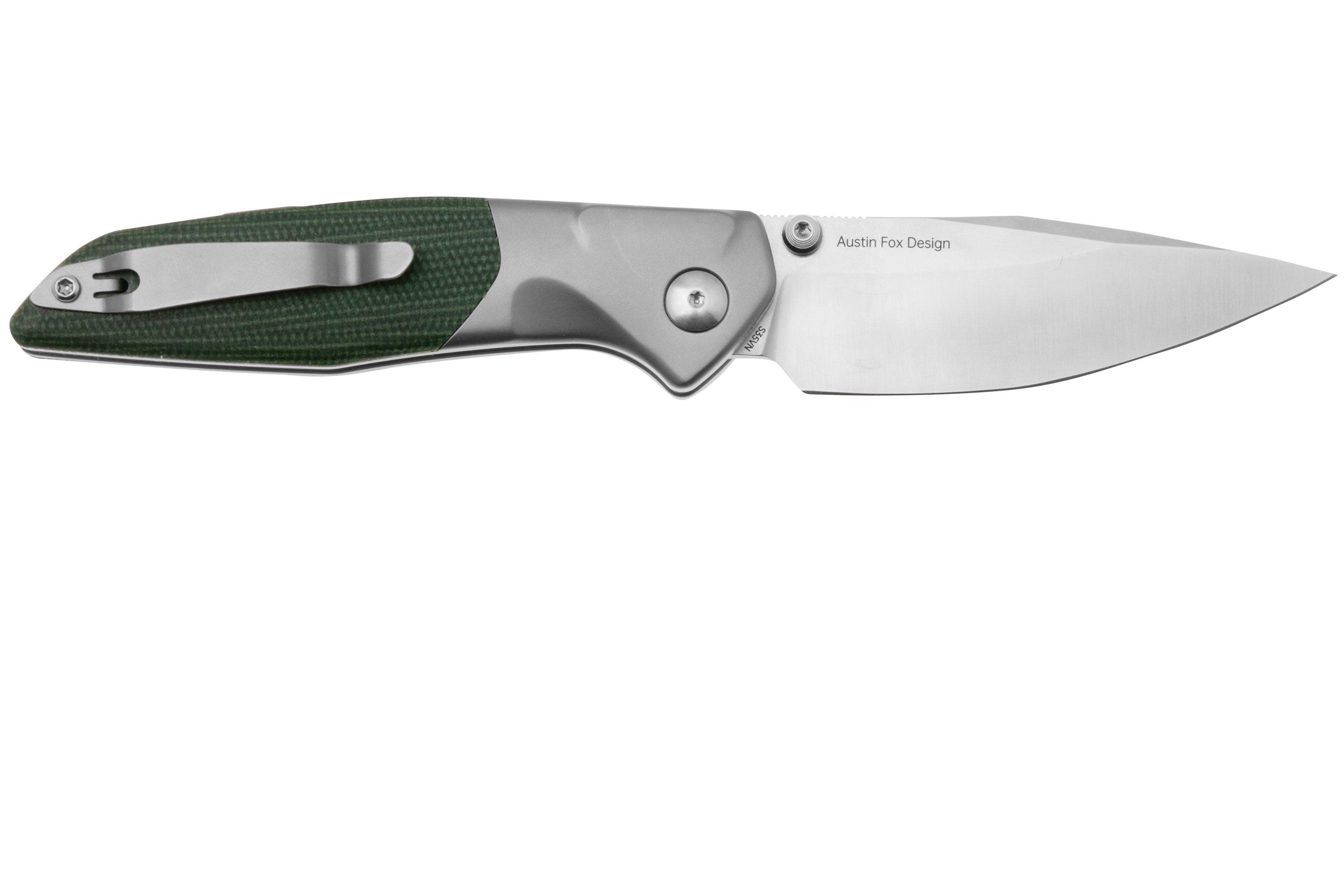 Real Steel Hoeft 7901GM Satin S35VN, Green Micarta coltello da tasca ...