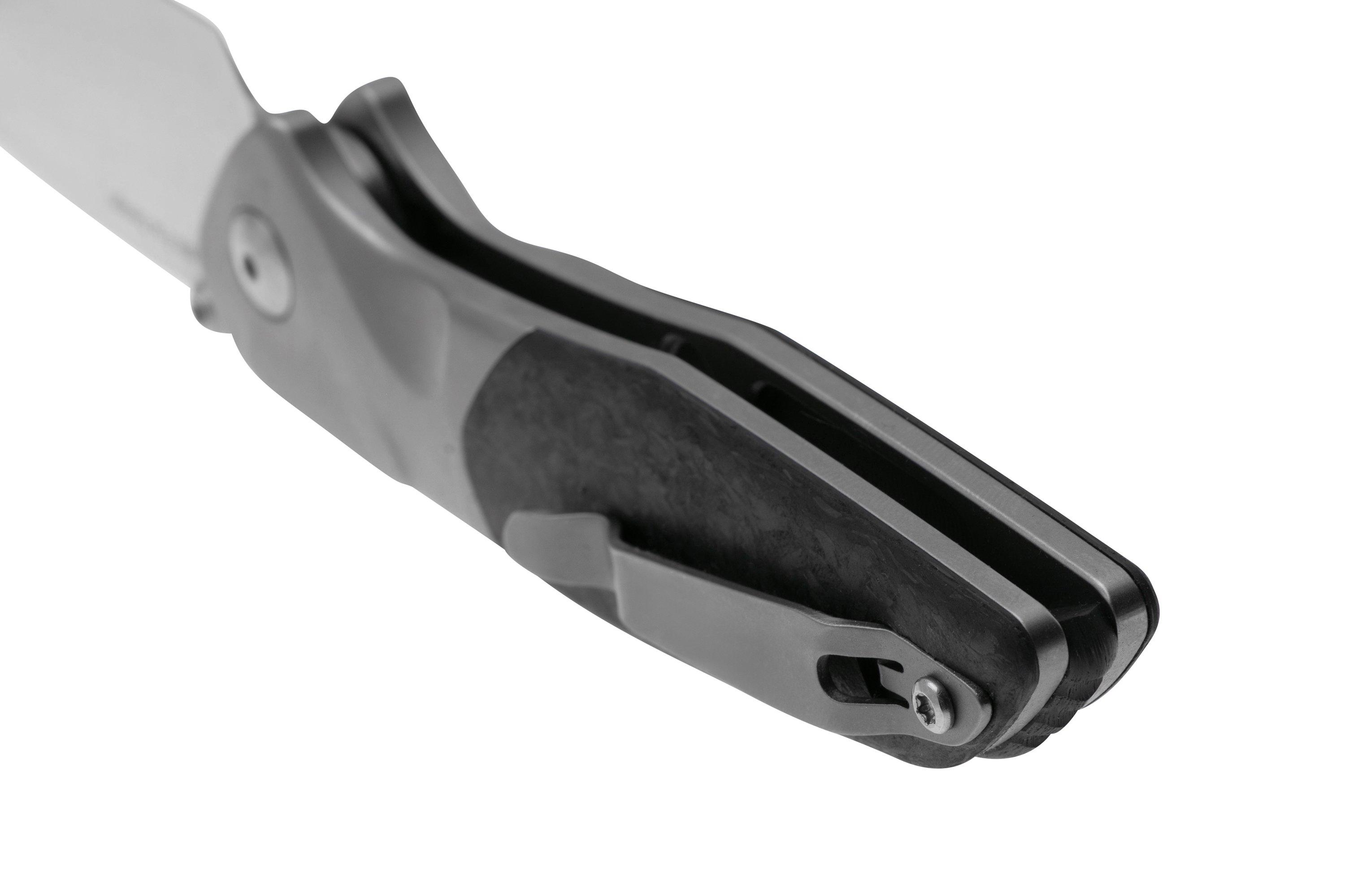 Real Steel Hoeft 7901SF Satin S35VN, Shredded Carbon Fiber pocket knife ...