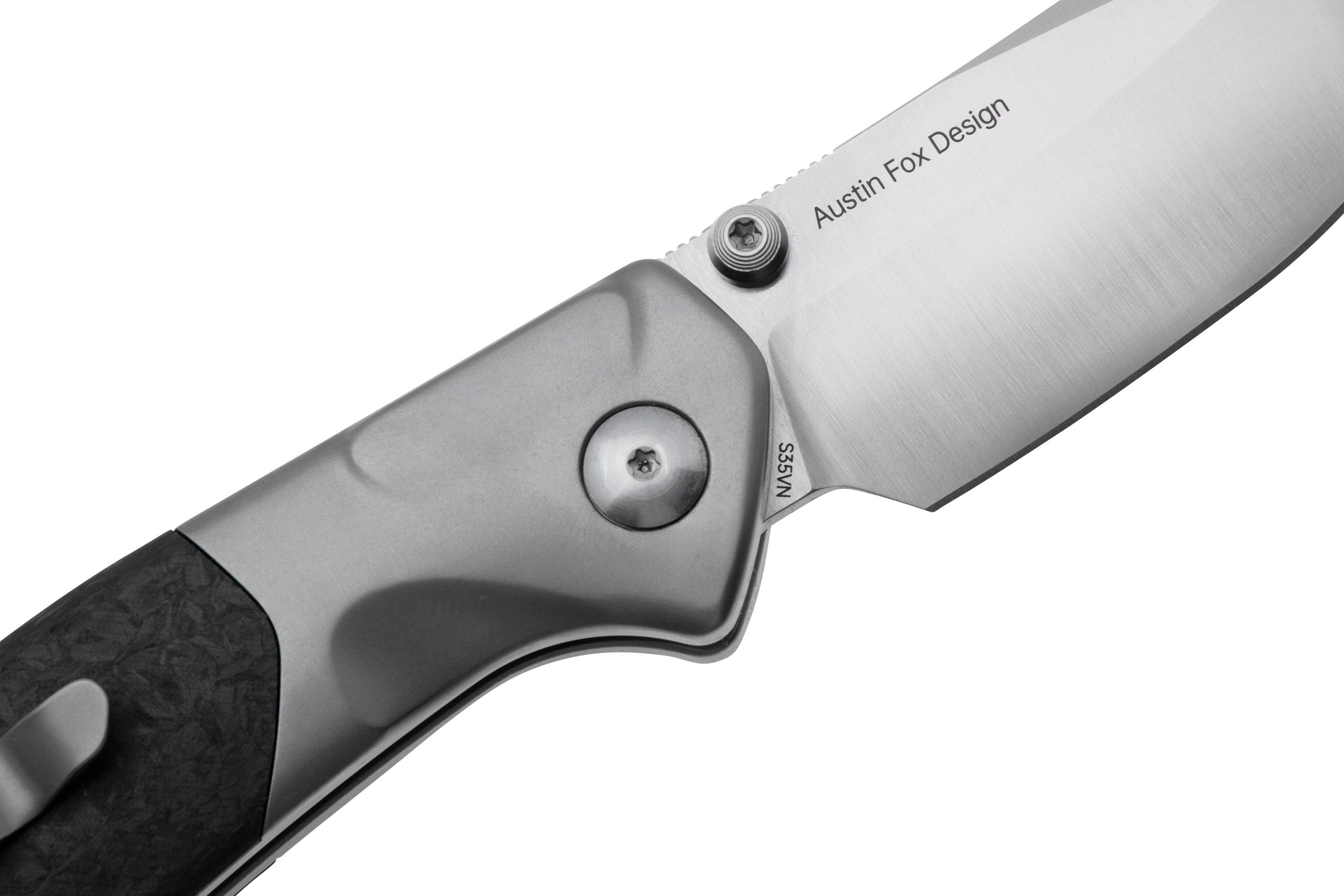 Real Steel Hoeft 7901SF Satin S35VN, Shredded Carbon Fiber coltello da ...