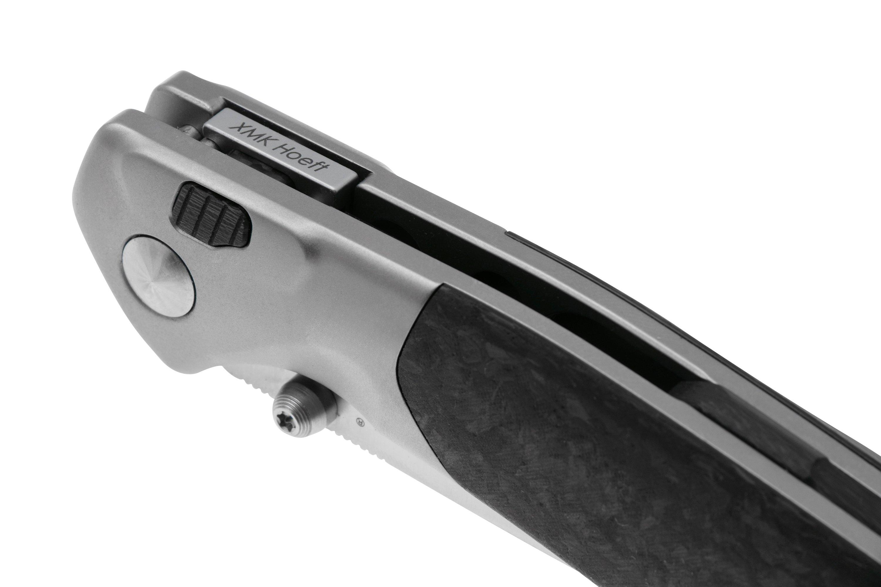 Real Steel Hoeft 7901SF Satin S35VN, Shredded Carbon Fiber navaja ...