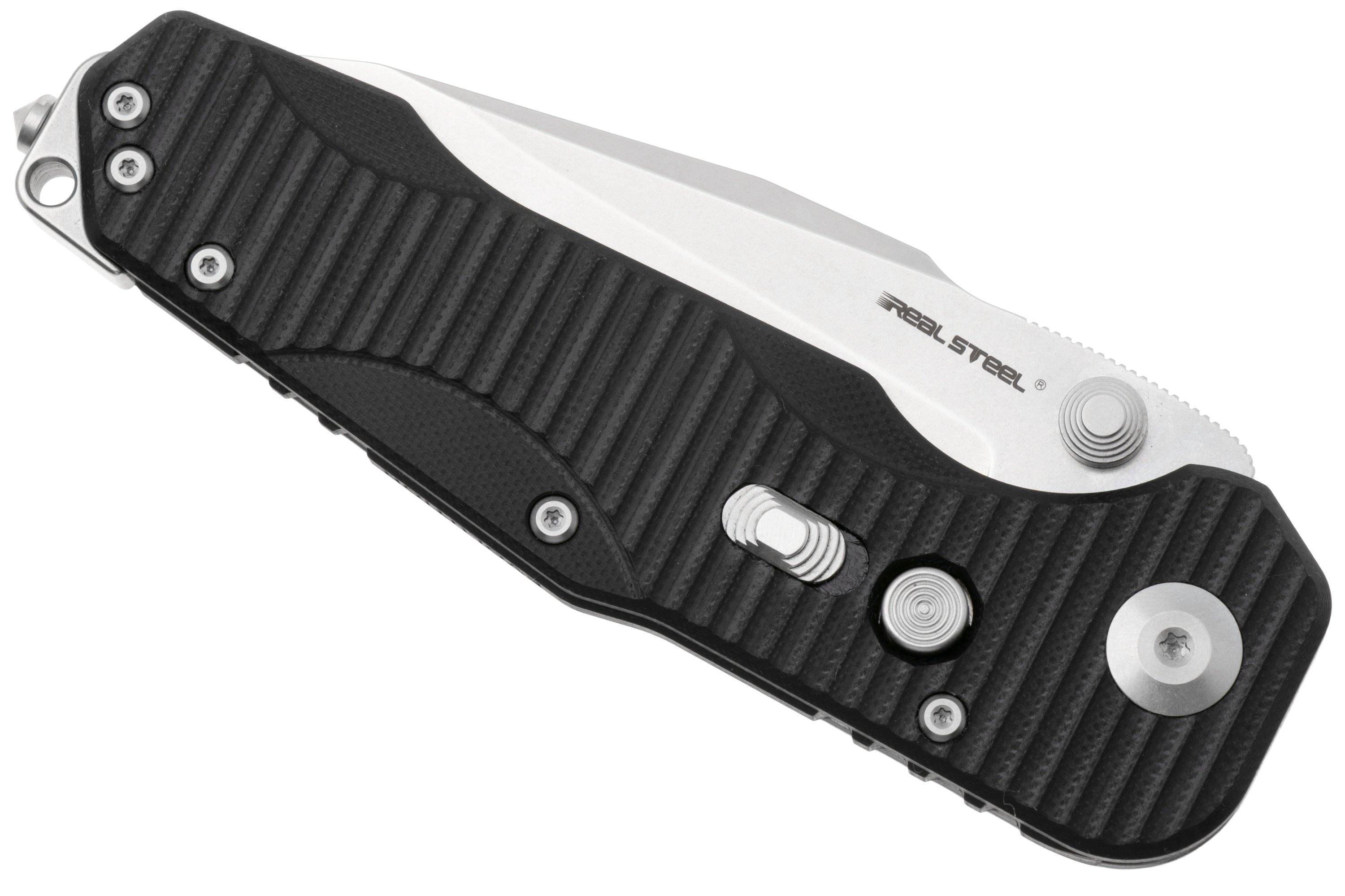 Real Steel Evolution Ironclad 7911SB, Stonewashed D2 Droppoint, Black ...