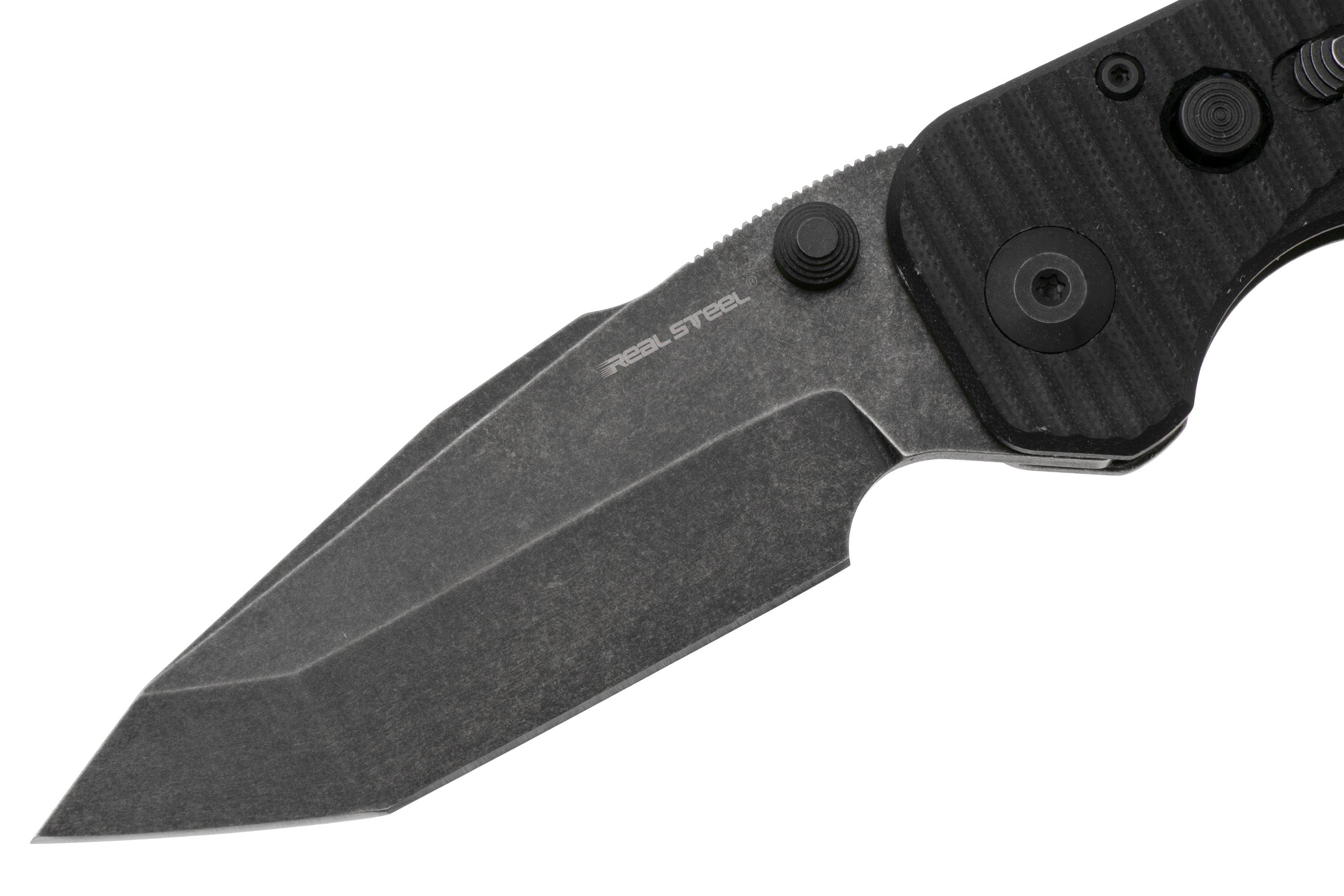 Real Steel Evolution Ironclad 7912BB, Blackwashed D2 Tanto, Black G10 ...