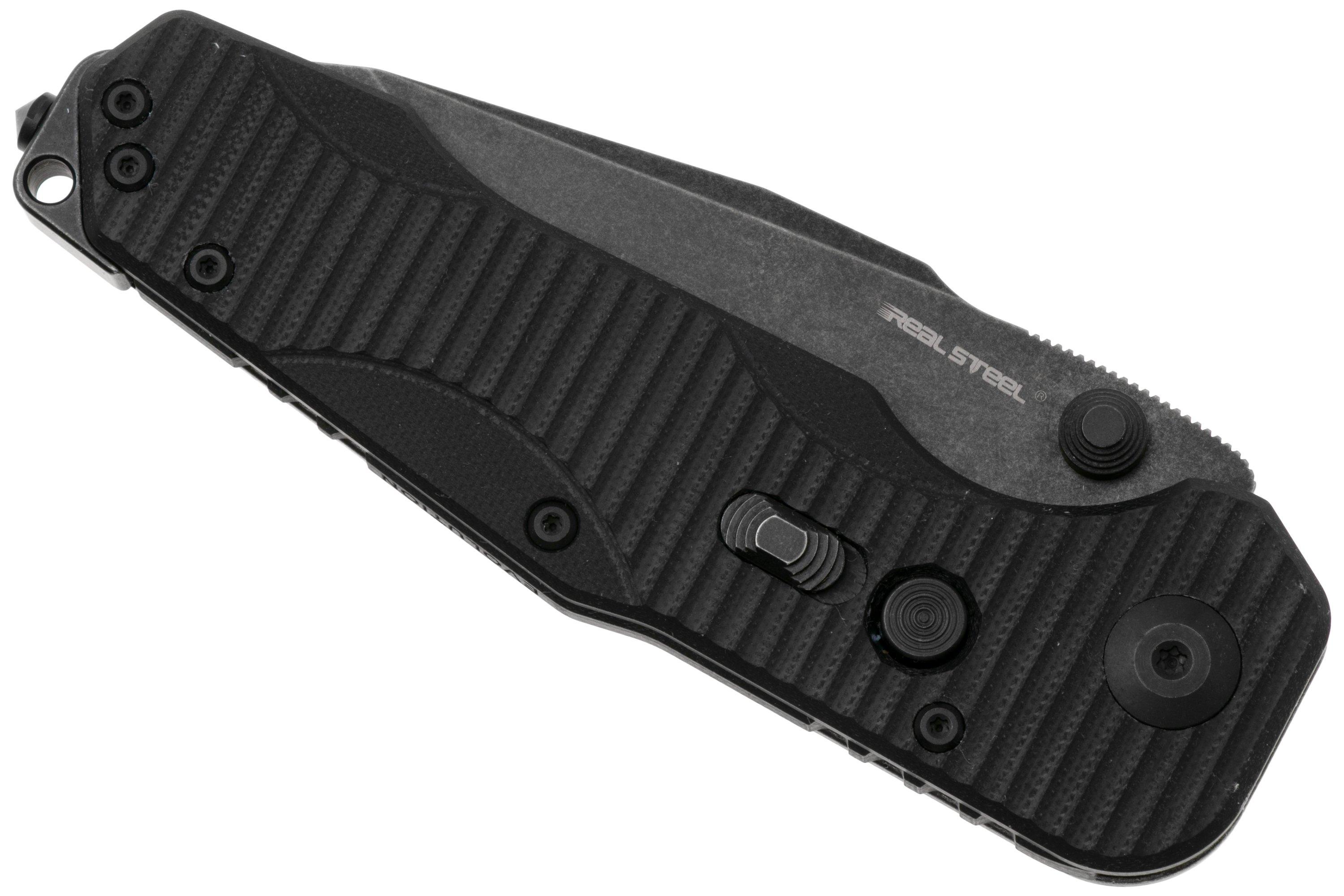 Real Steel Evolution Ironclad 7912BB, Blackwashed D2 Tanto, Black G10 ...