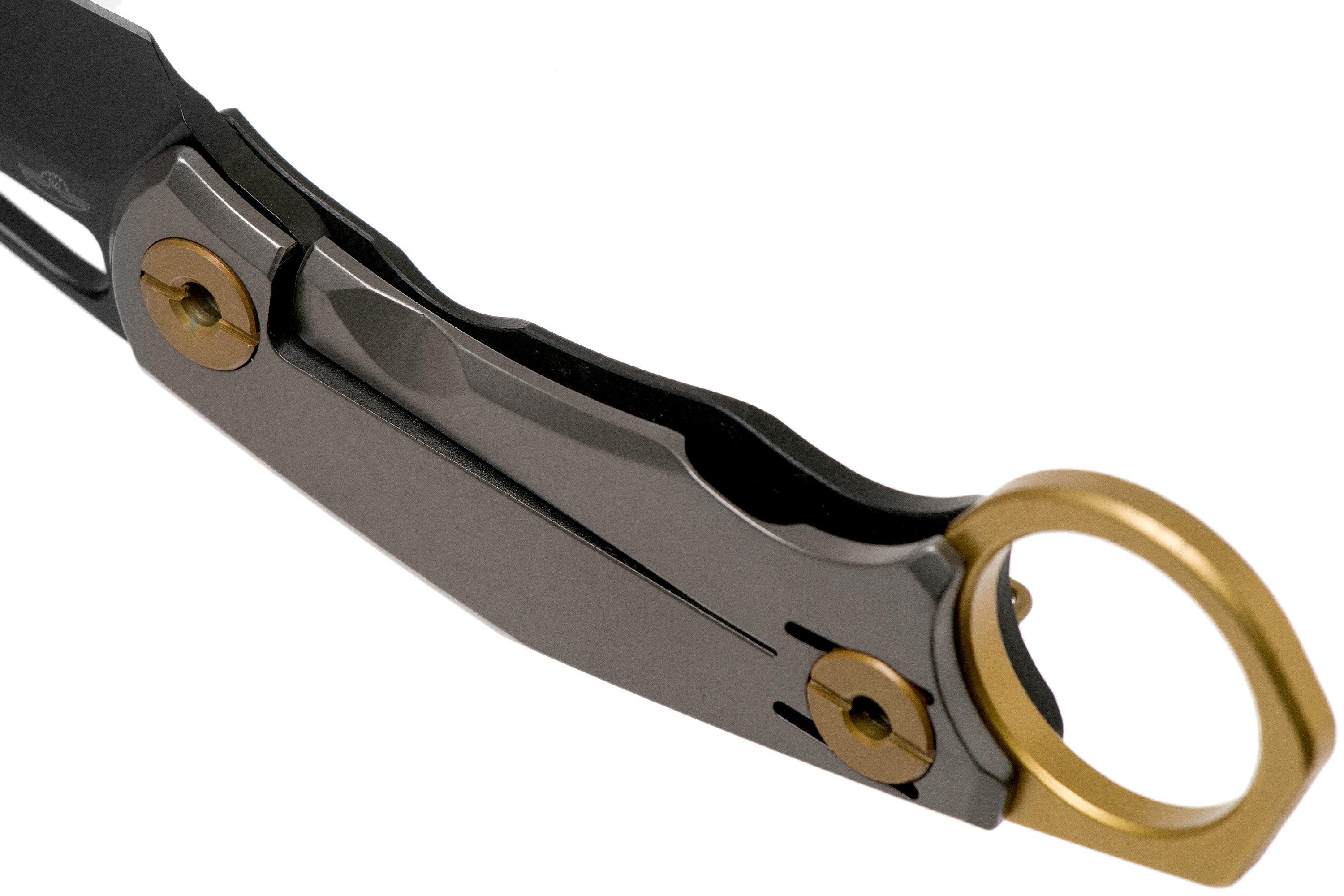 Real Steel Shade 7914 Black Black Gold karambit coltello da tasca ...