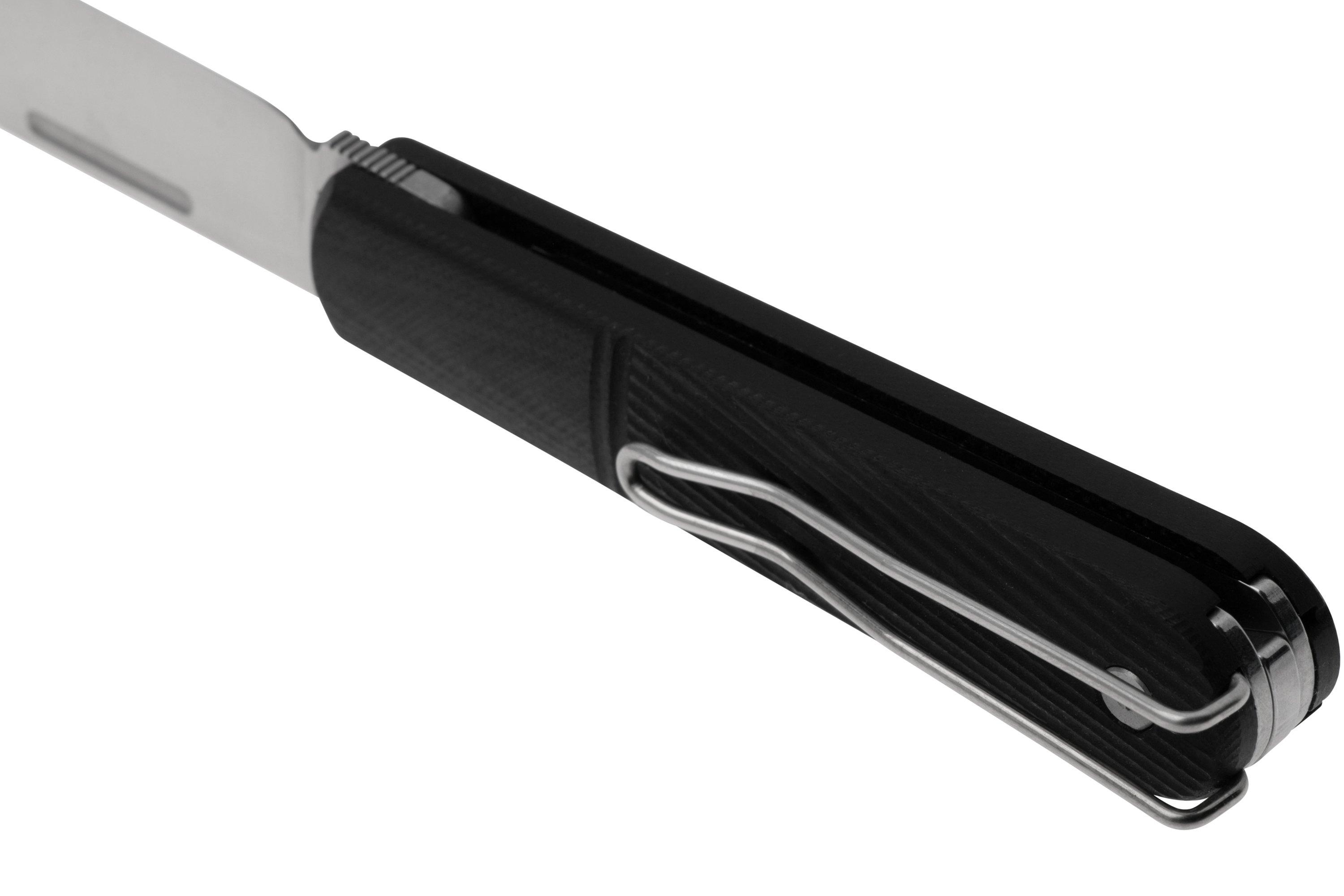 Real Steel Barlow RB5, 8021B Droppoint N690, Black G10, slipjoint ...
