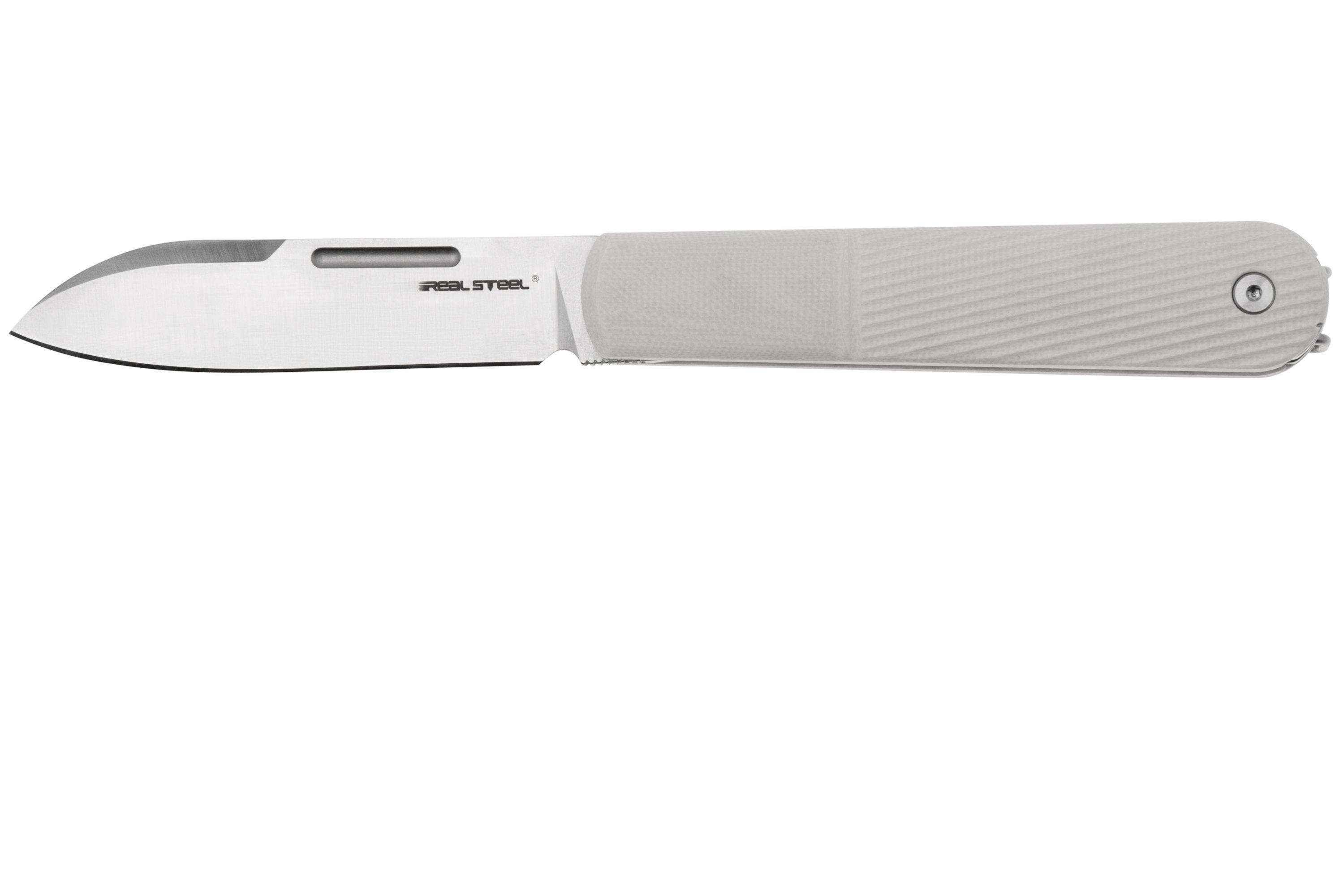 Real Steel Barlow RB5, 8021I Droppoint N690, Ivory G10, slipjoint ...