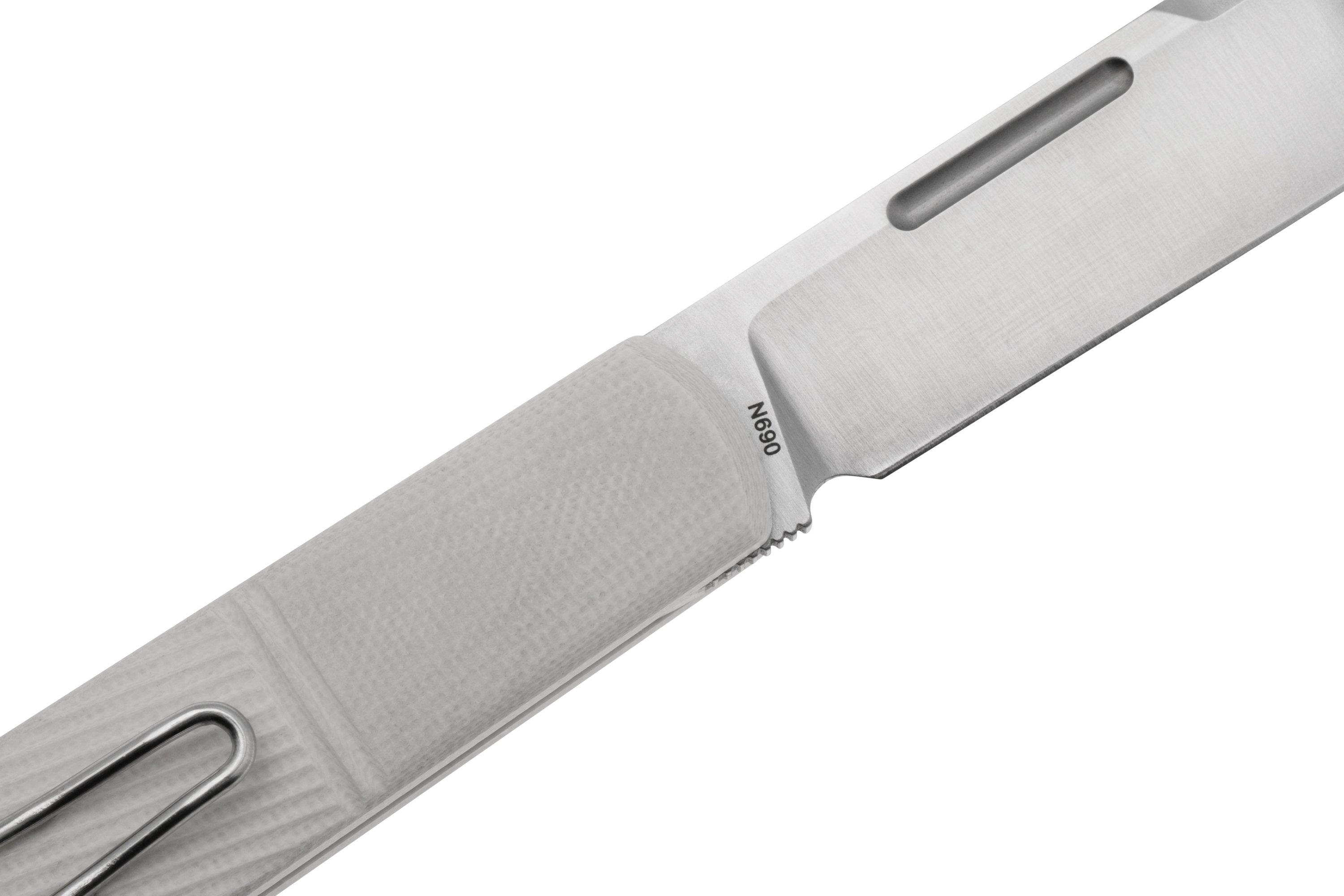 Real Steel Barlow RB5, 8021I Droppoint N690, Ivory G10, slipjoint ...