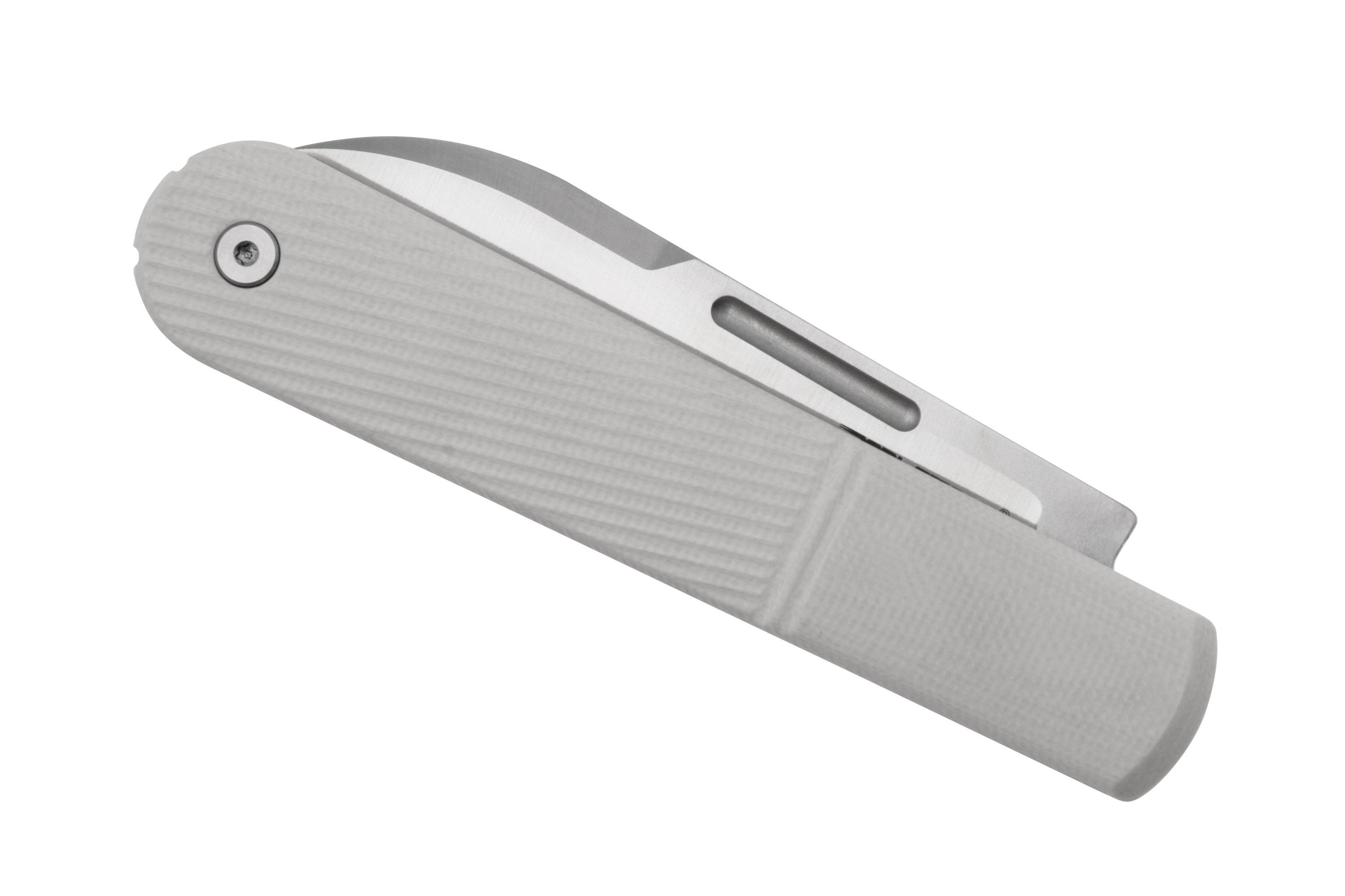 Real Steel Barlow RB5, 8021I Droppoint N690, Ivory G10, slipjoint ...
