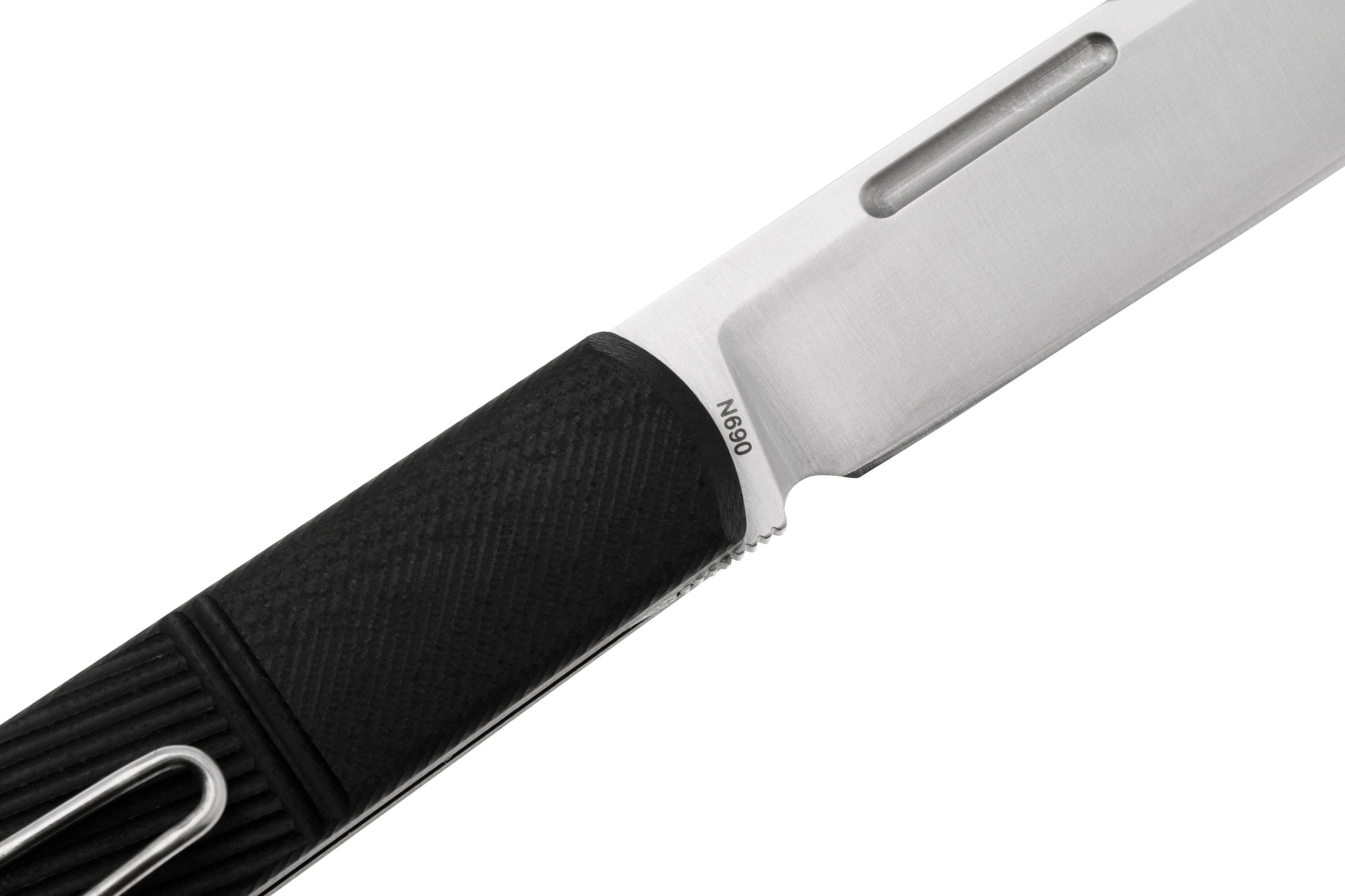 Real Steel Barlow RB5, 8022B Clippoint N690, Black G10, slipjoint ...