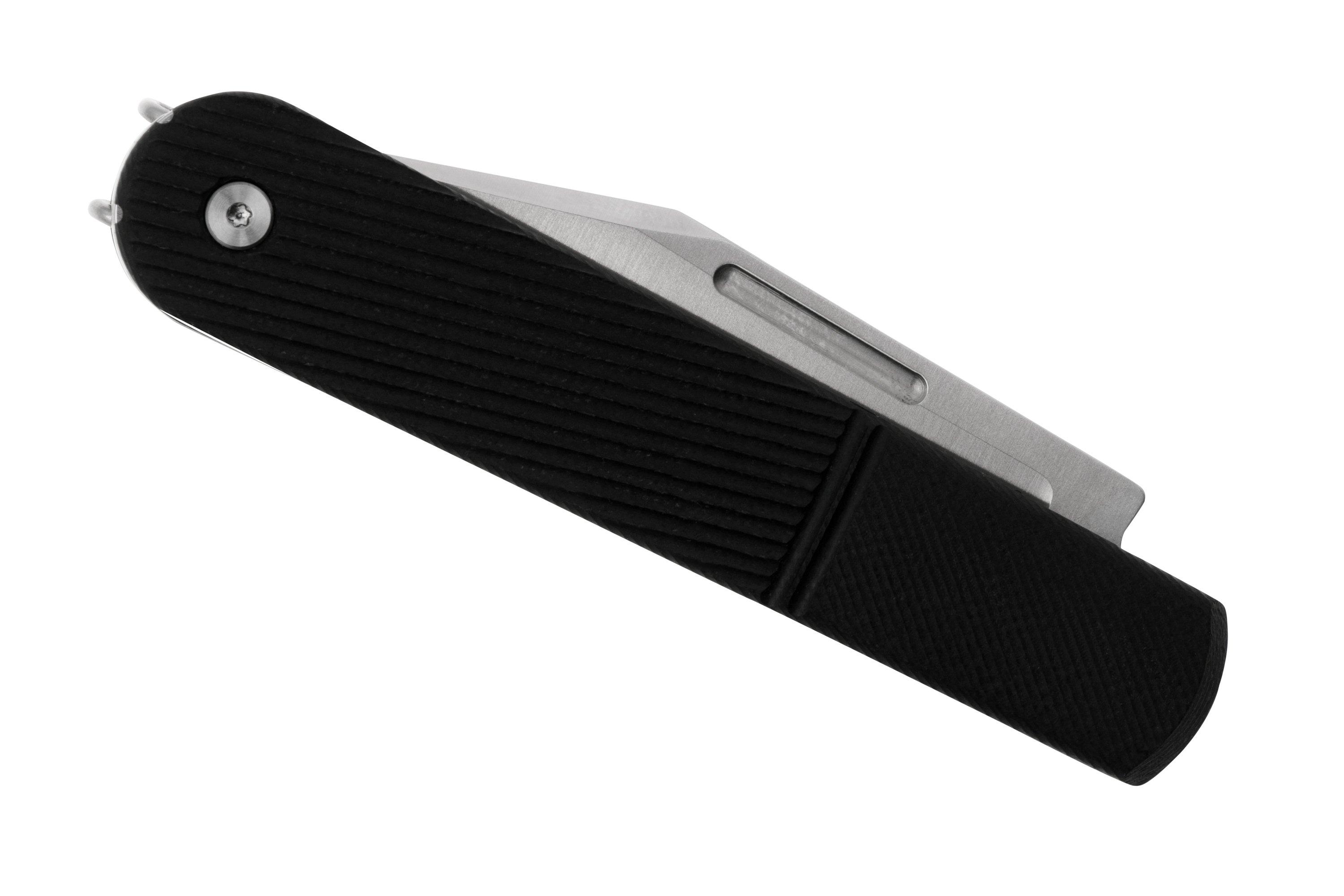 Real Steel Barlow RB5, 8022B Clippoint N690, Black G10, slipjoint ...