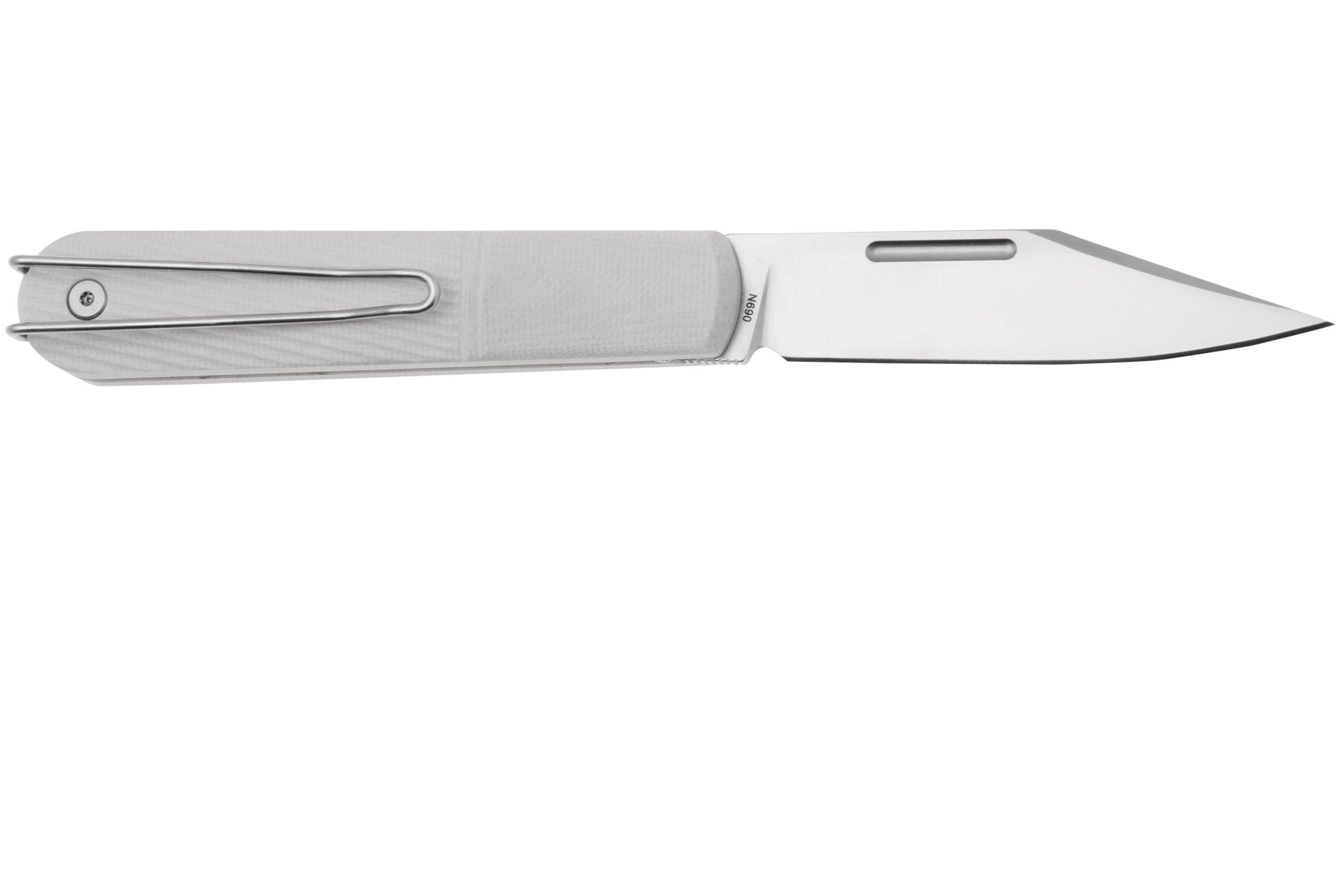 Real Steel Barlow RB5, 8022I Clippoint N690, Ivory G10, slipjoint ...
