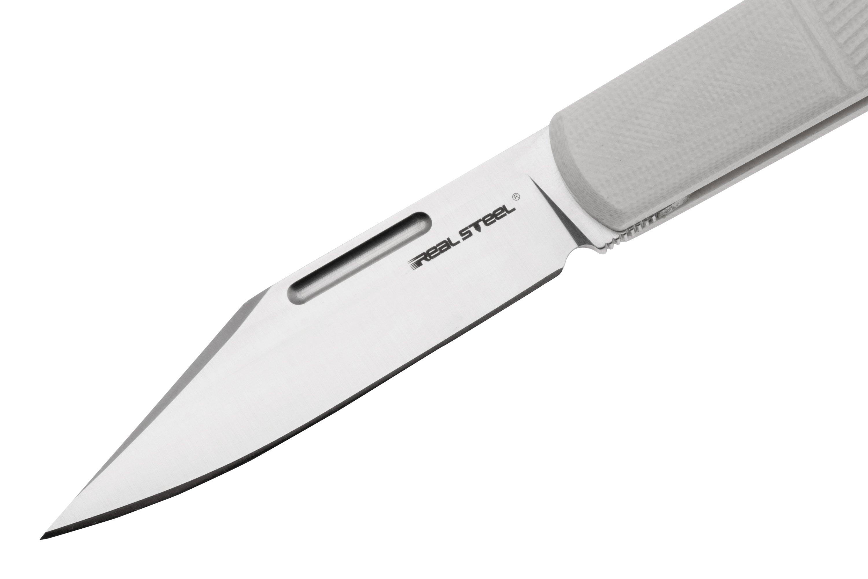 Real Steel Barlow RB5, 8022I Clippoint N690, Ivory G10, slipjoint ...