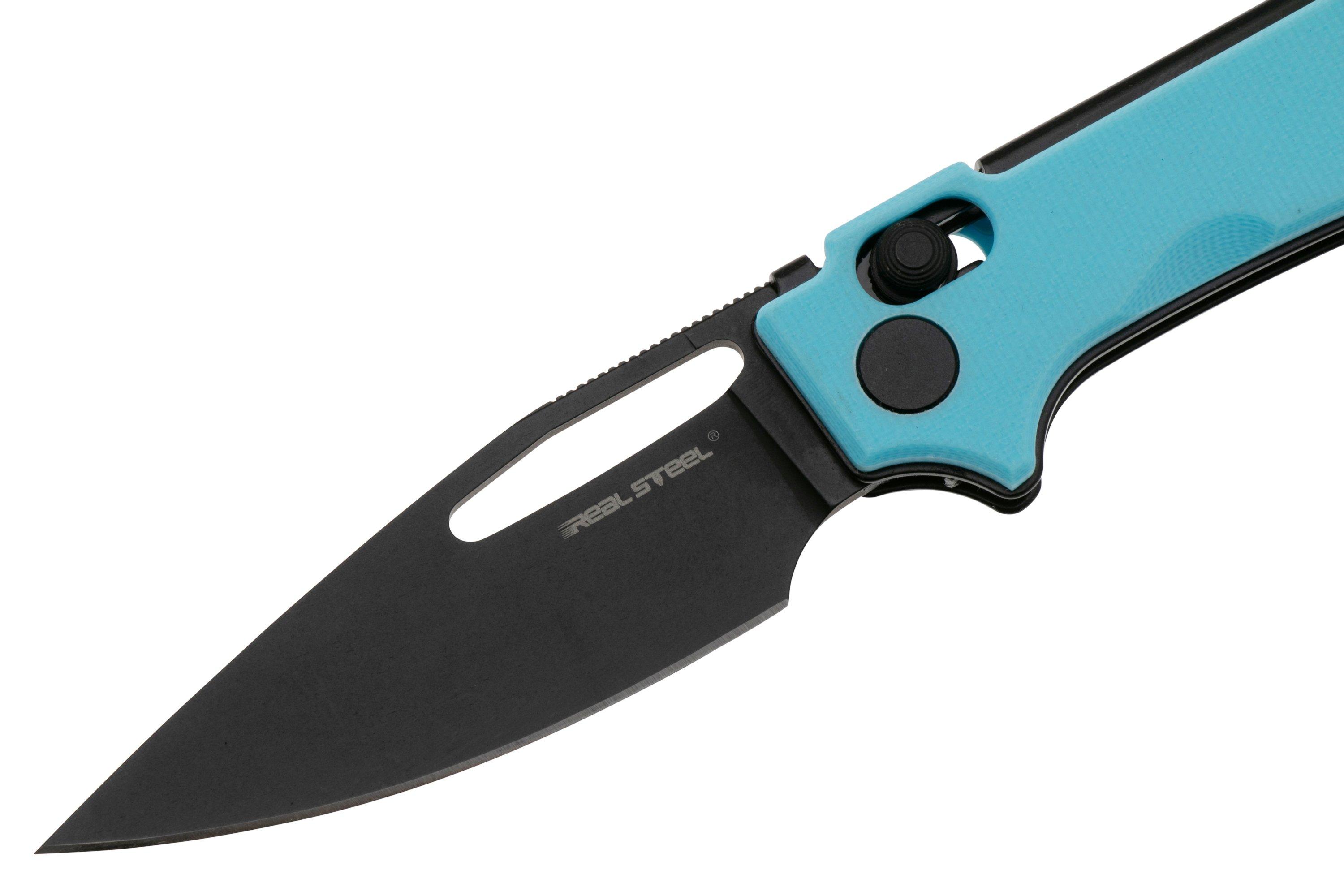 Real Steel Vis 8051BB PVD 12C27, Blue G10, pocket knife, Jakub ...