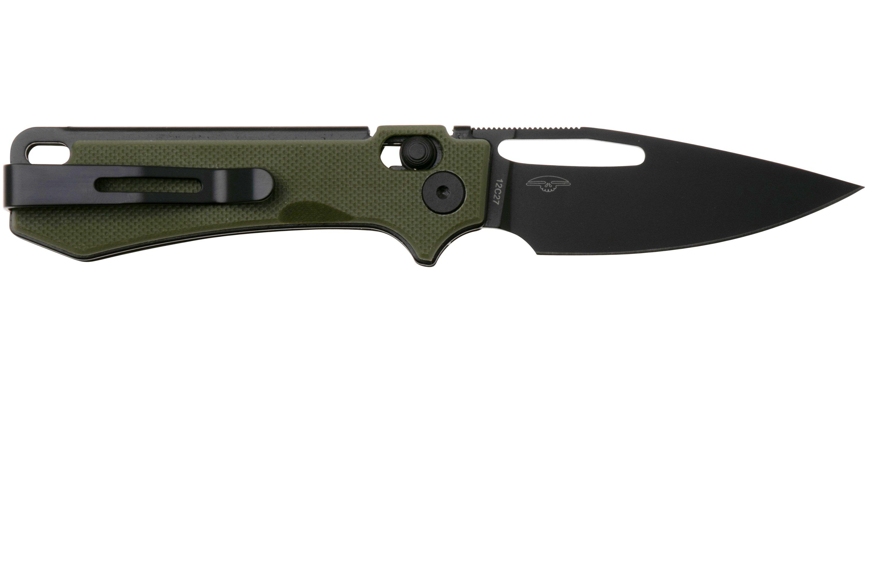 Real Steel Vis 8051GB PVD 12C27, Green G10, pocket knife, Jakub ...