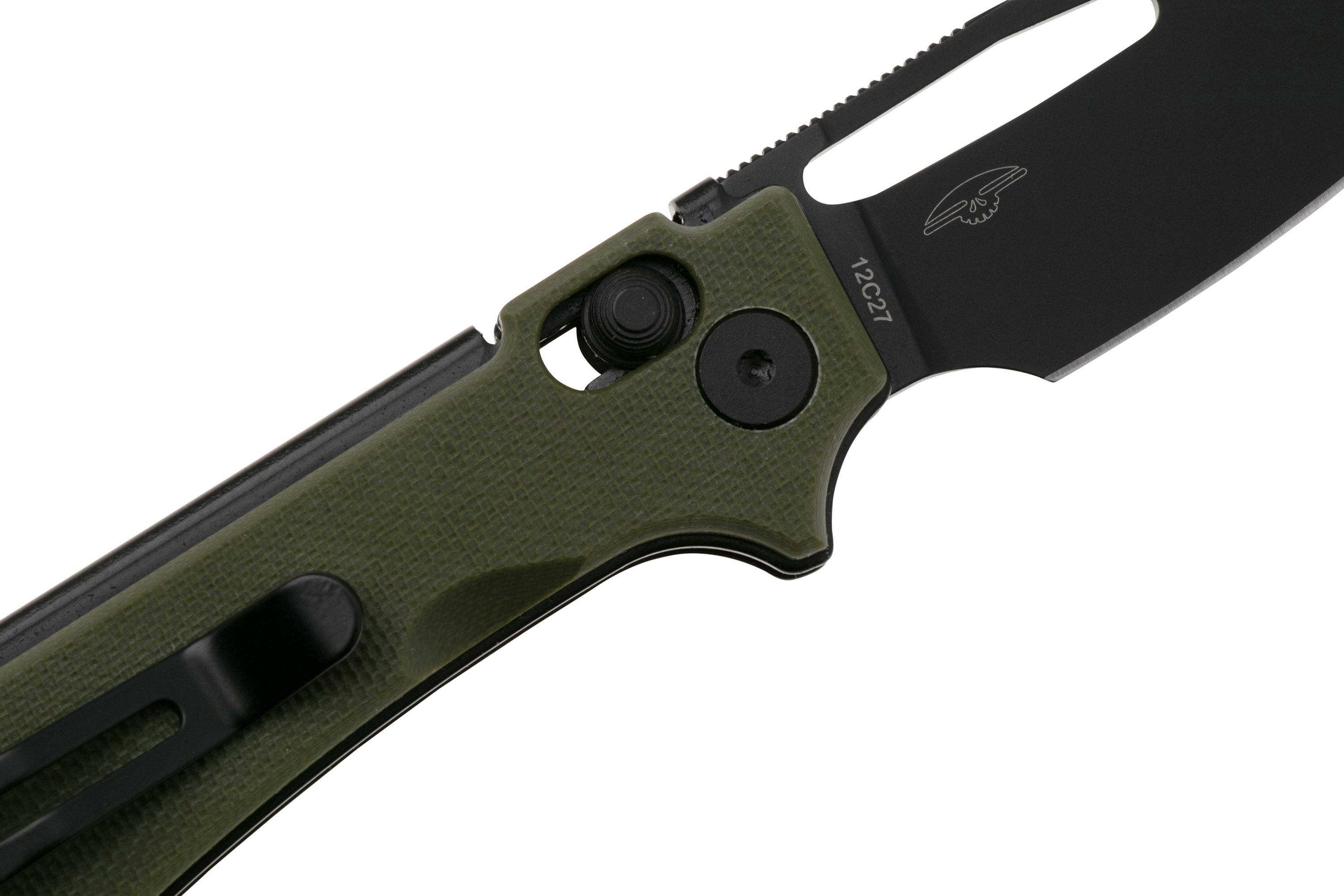 Real Steel Vis 8051GB PVD 12C27, Green G10, zakmes, Jakub ...
