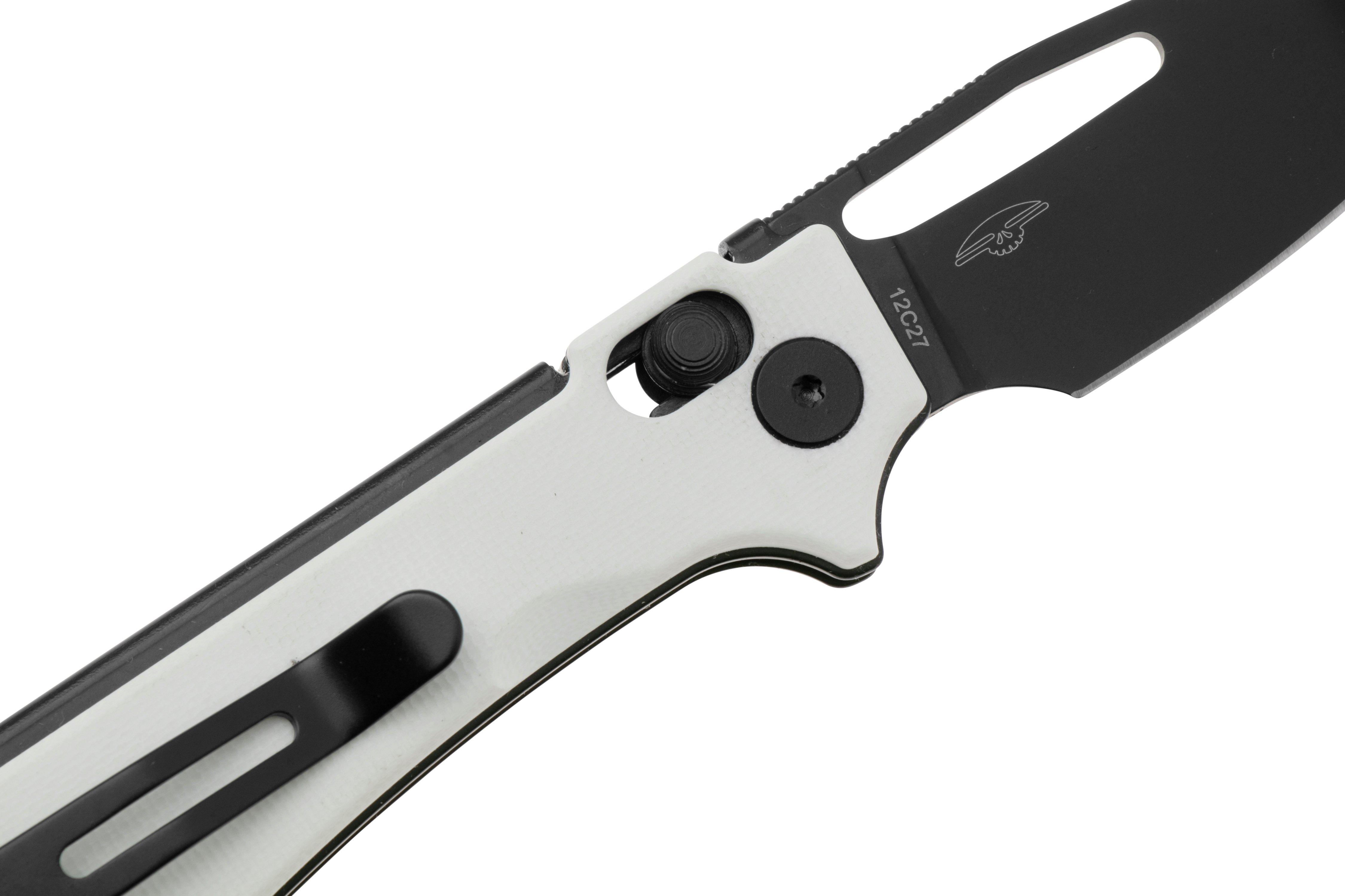 Real Steel Vis 8051WB Black 12C27, White G10 pocket knife, Jakub ...