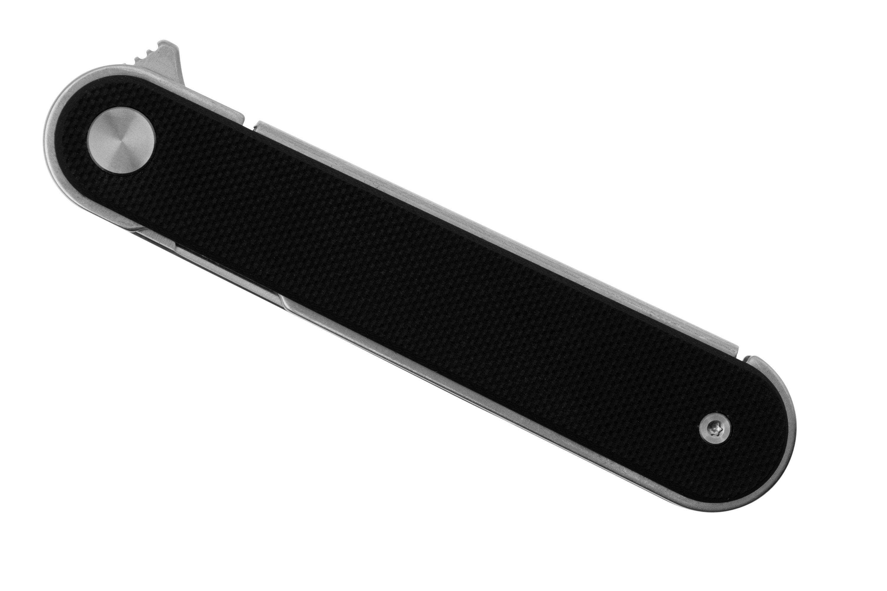 Real Steel Iris Flipper 8061AB Satin 12C27, Black G10, pocket knife ...