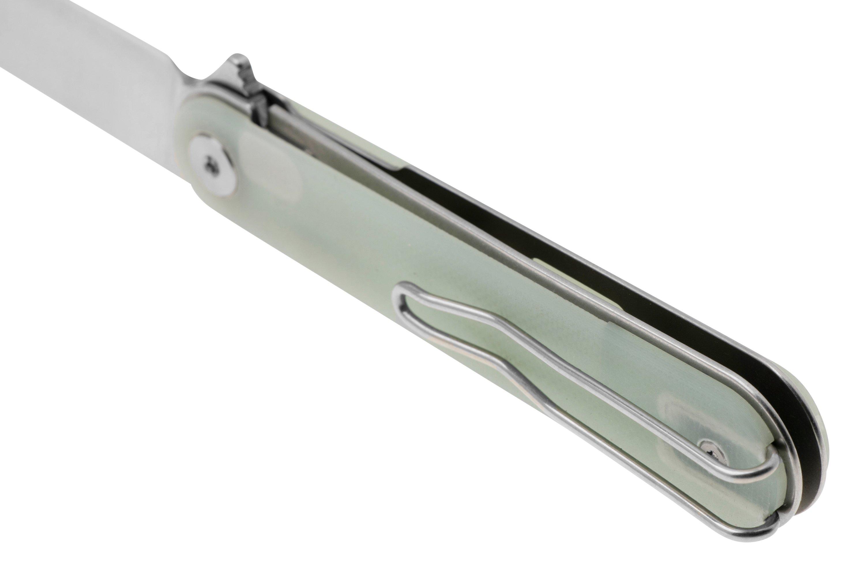 Real Steel Iris Flipper 8061AN Satin 12C27, Natural G10, pocket knife ...