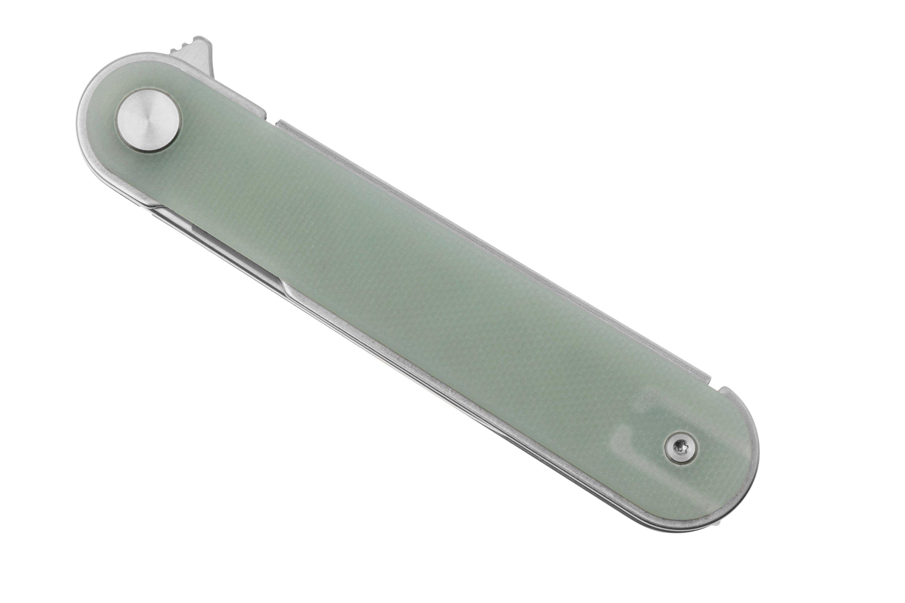 Real Steel Iris Flipper 8061AN Satin 12C27, Natural G10, pocket knife ...