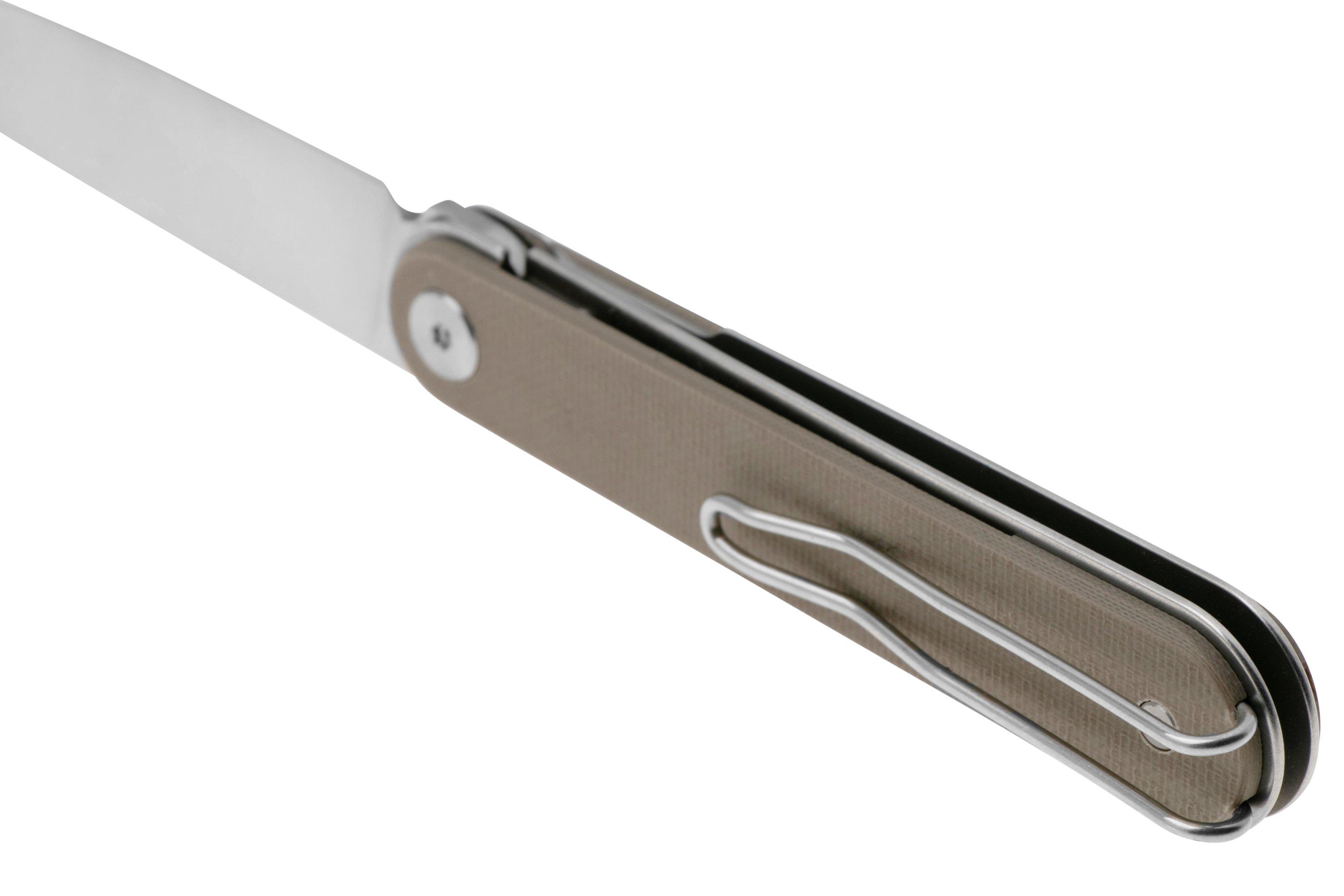 Real Steel Iris Front Flipper 8061BC Satin 12C27, Coyote G10, pocket ...