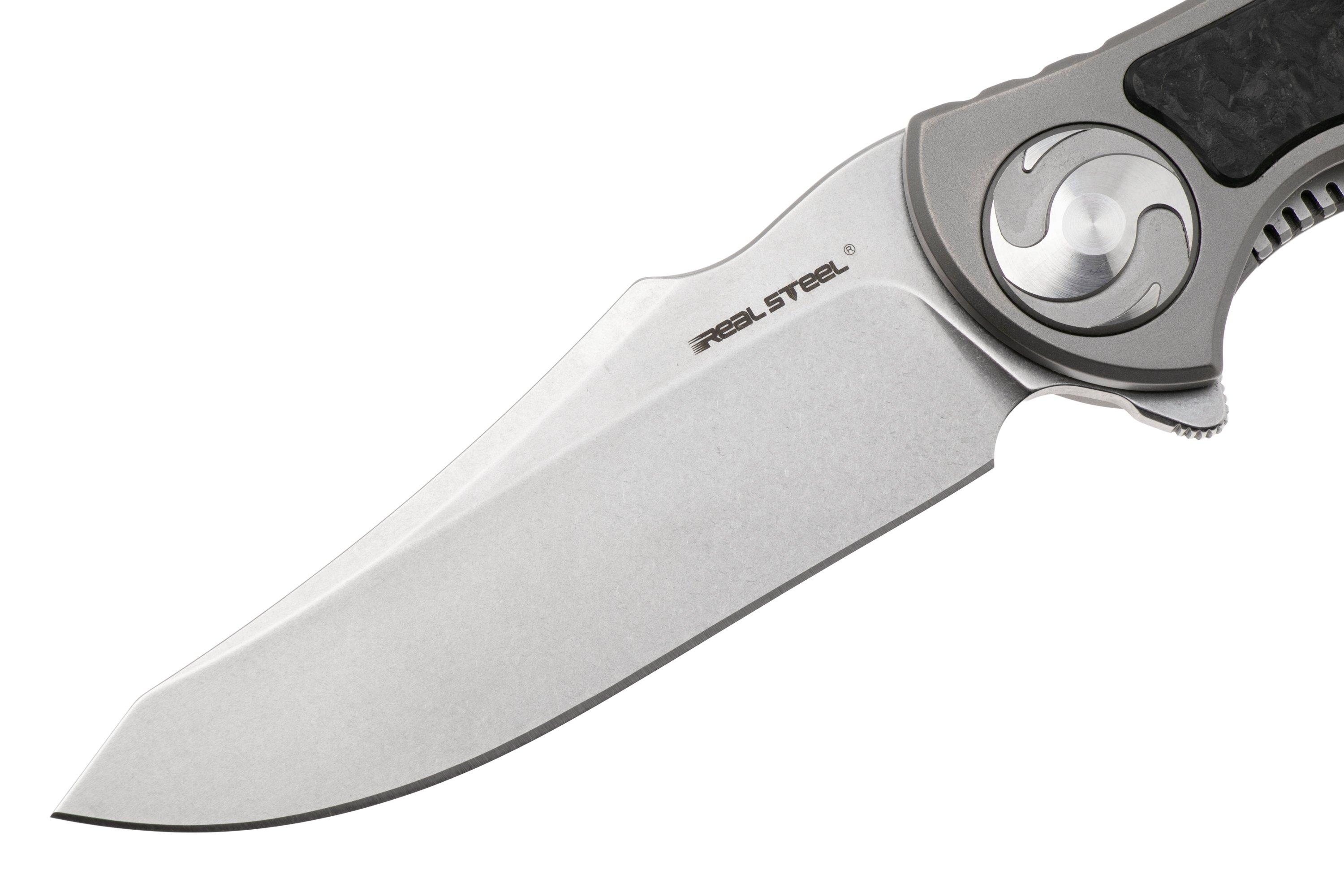 Real Steel Exorcist 9412CF, Stonewashed CPM S35VN, Sandblasted Titanium ...