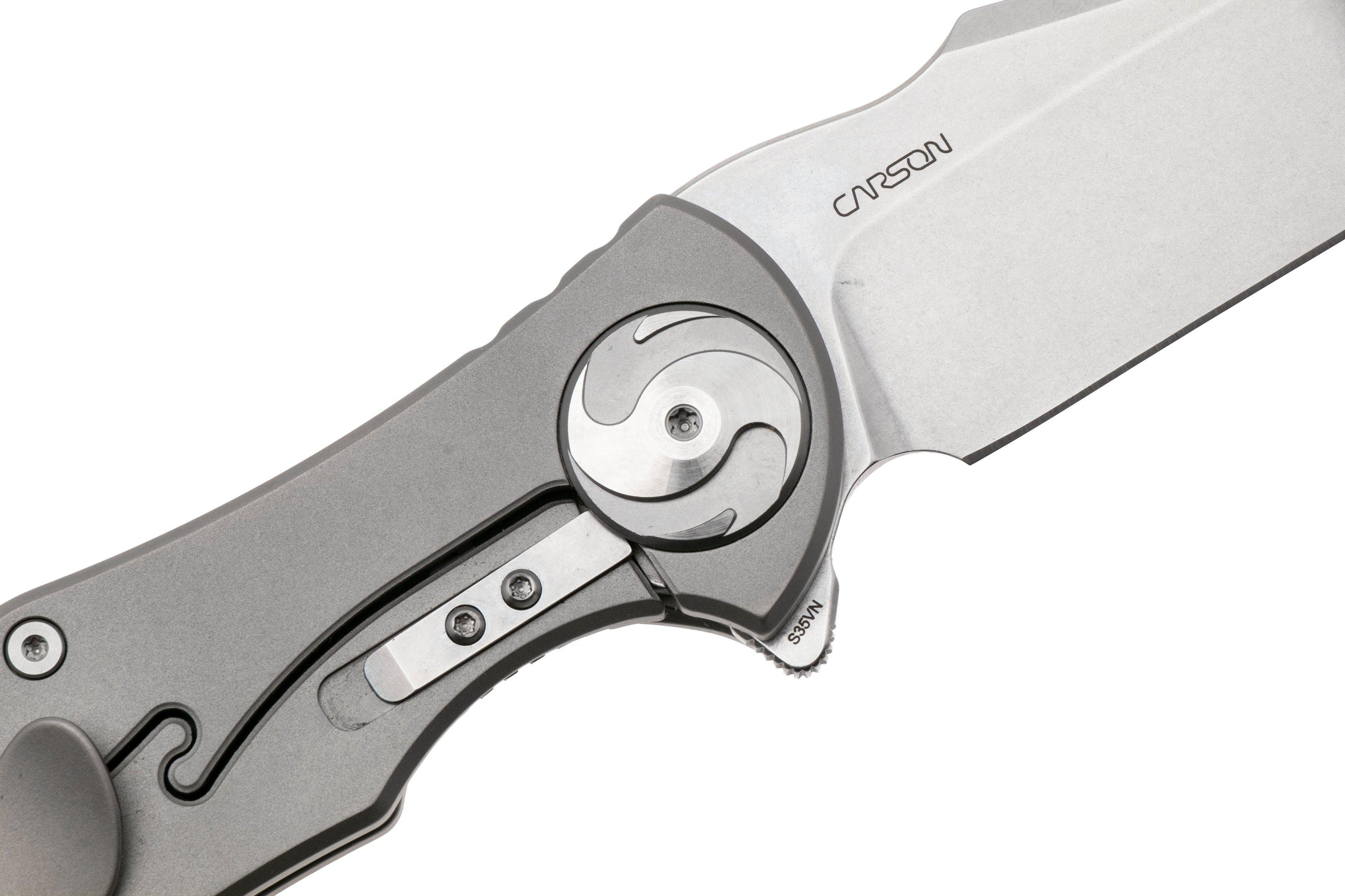 Real Steel Exorcist 9412CF, Stonewashed CPM S35VN, Sandblasted Titanium ...