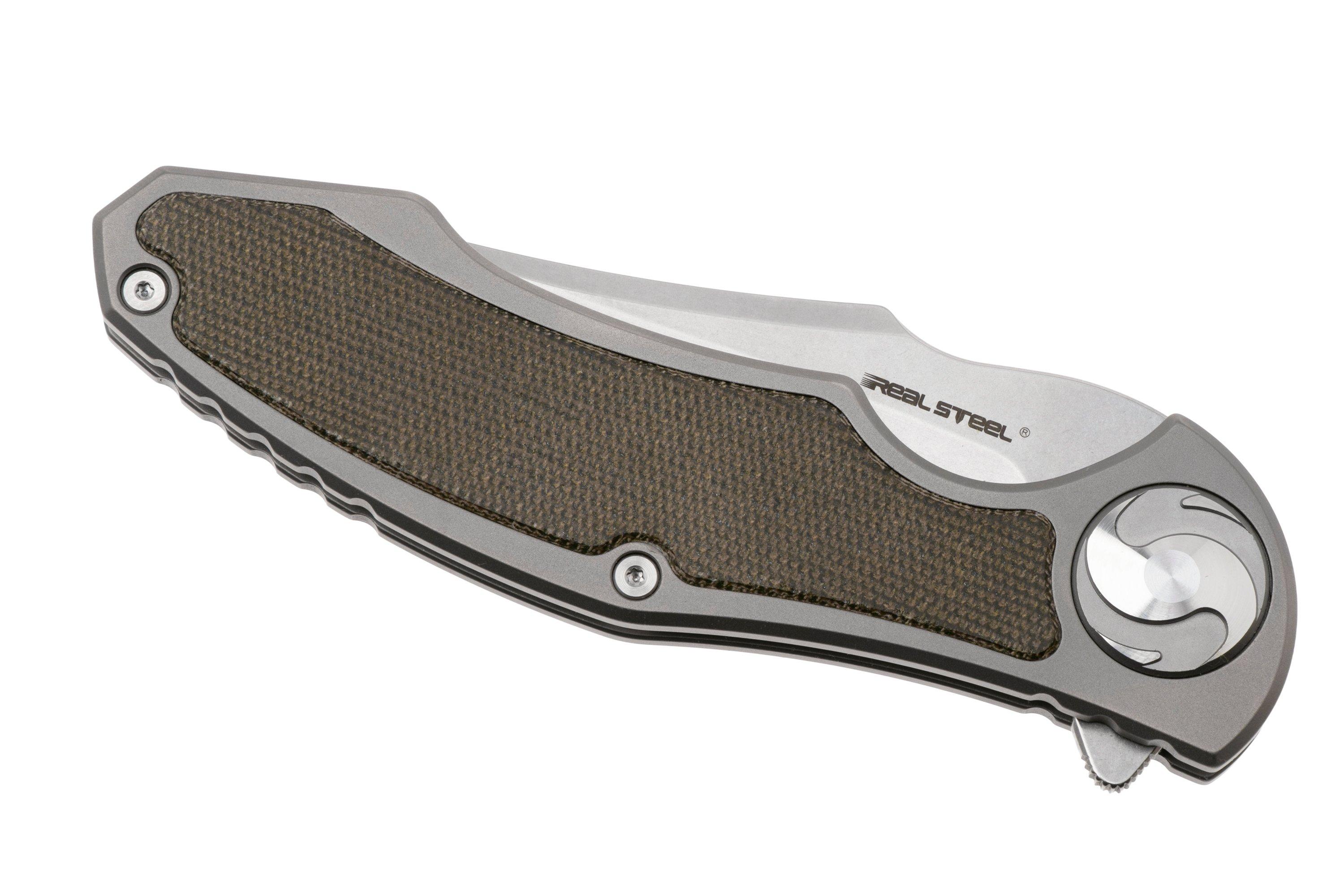 Real Steel Exorcist 9412GM, Stonewashed CPM S35VN, Sandblasted Titanium ...