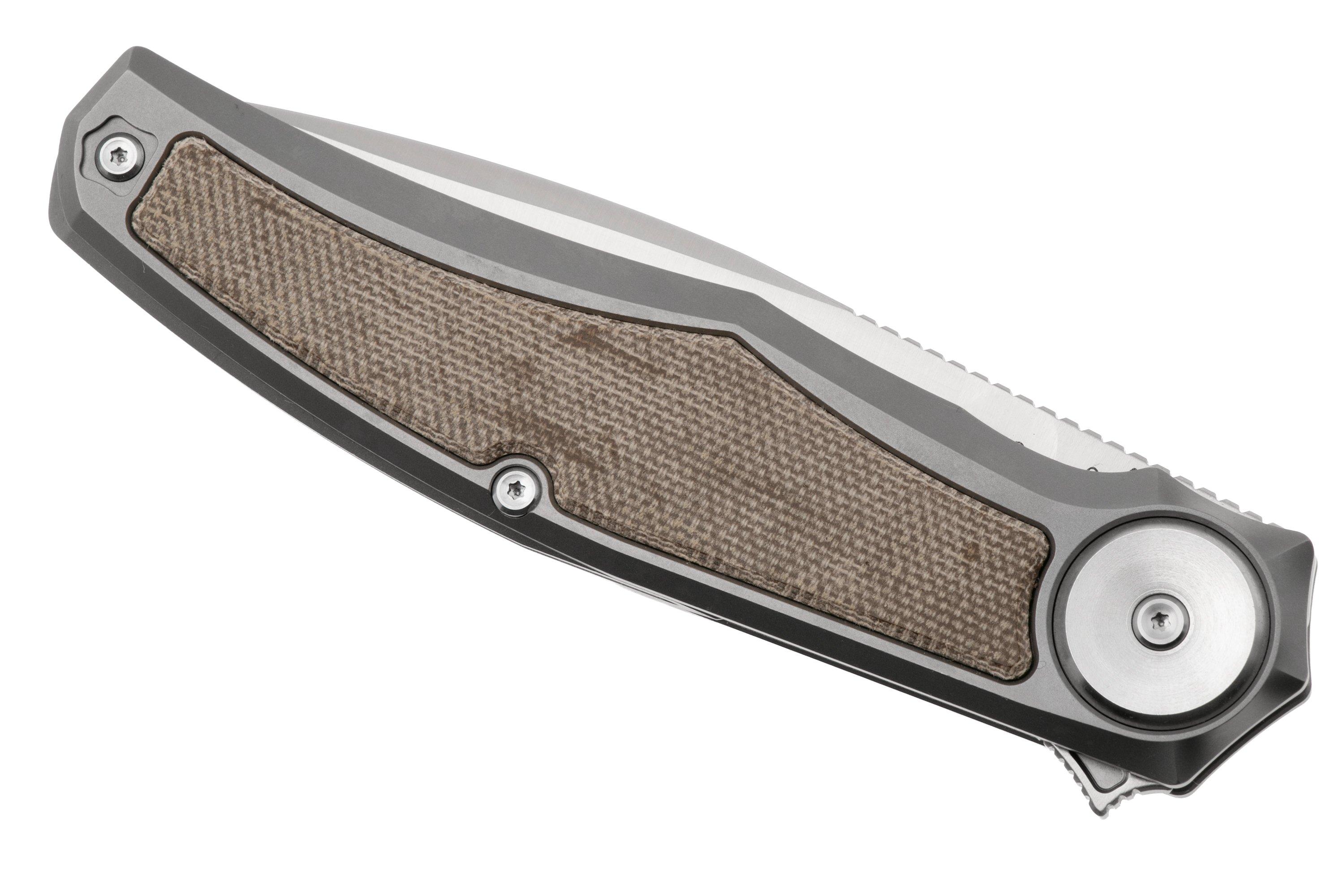 Real Steel Avangard 9781 Satin M390, Titanium Green Micarta, pocket ...